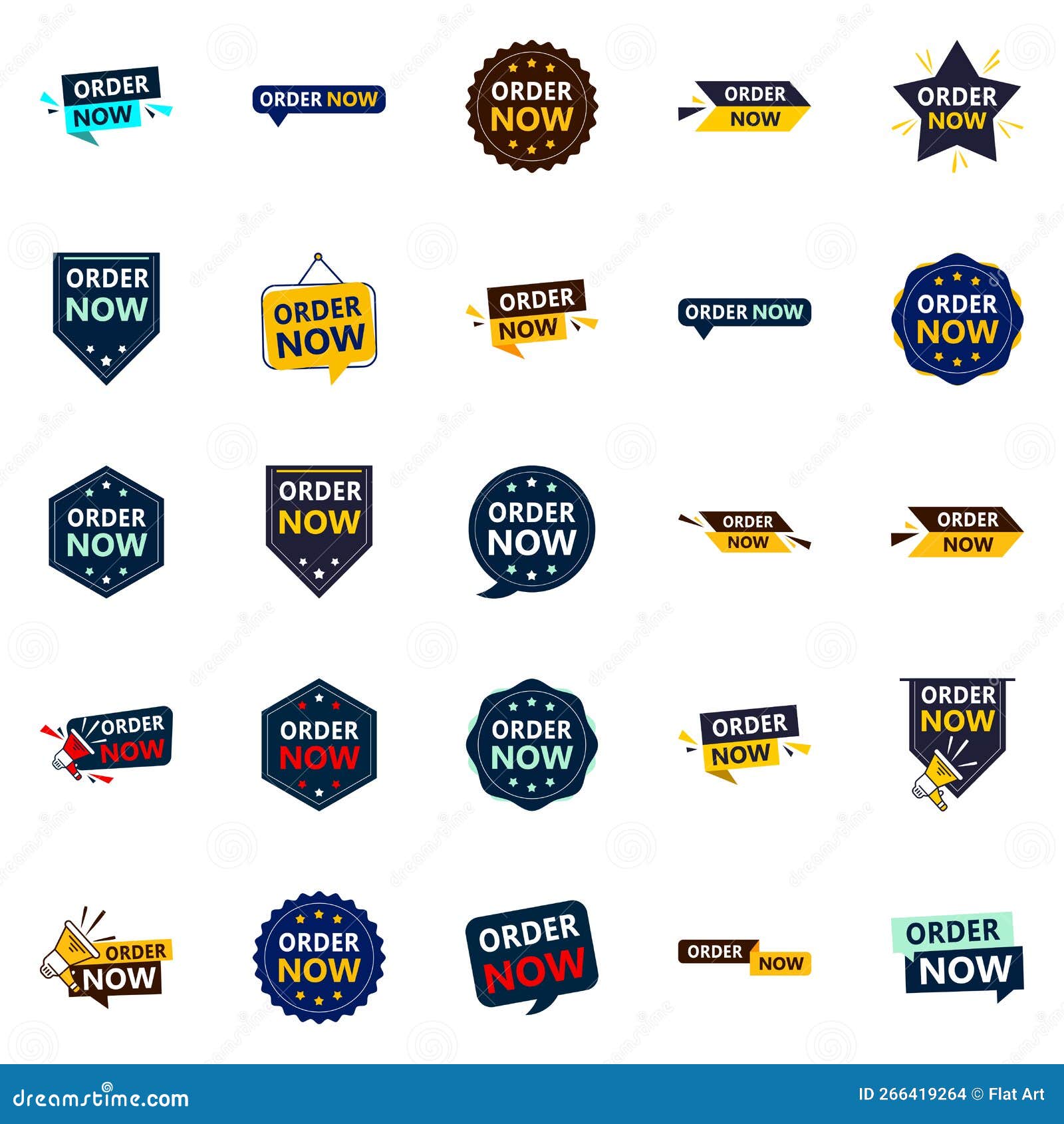 25 Eye-catching Order Now Banners To Grab Attention Stock Vector ...