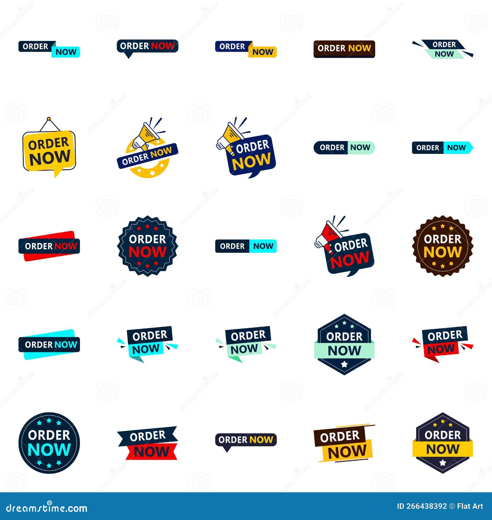 25 Eye-catching Order Now Banners To Grab Attention Stock Vector ...
