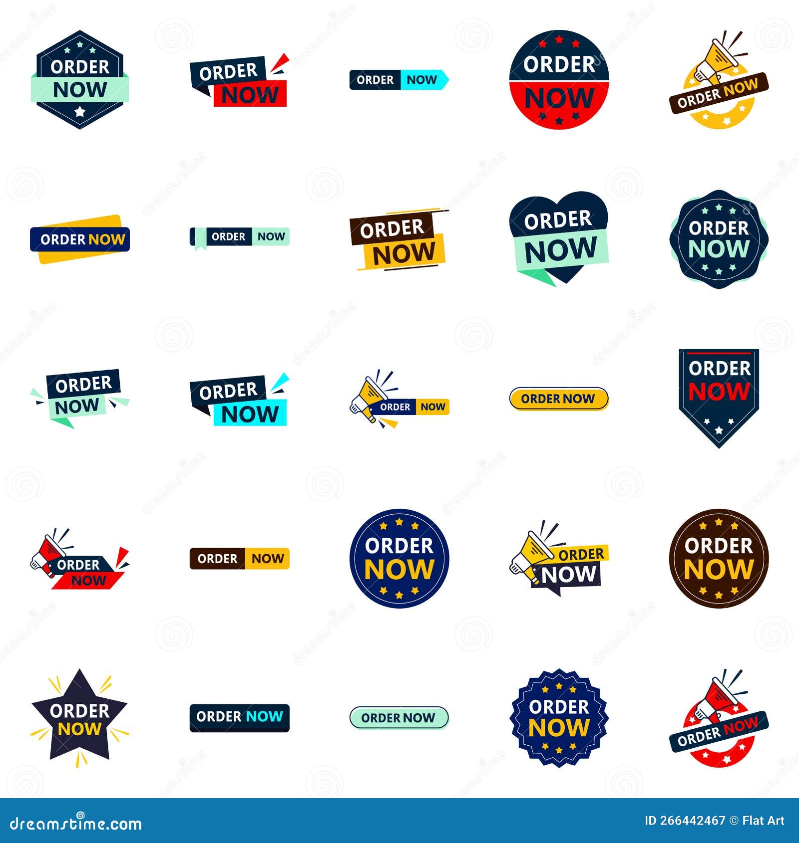 25 Eye-catching Order Now Banners To Grab Attention Stock Vector ...
