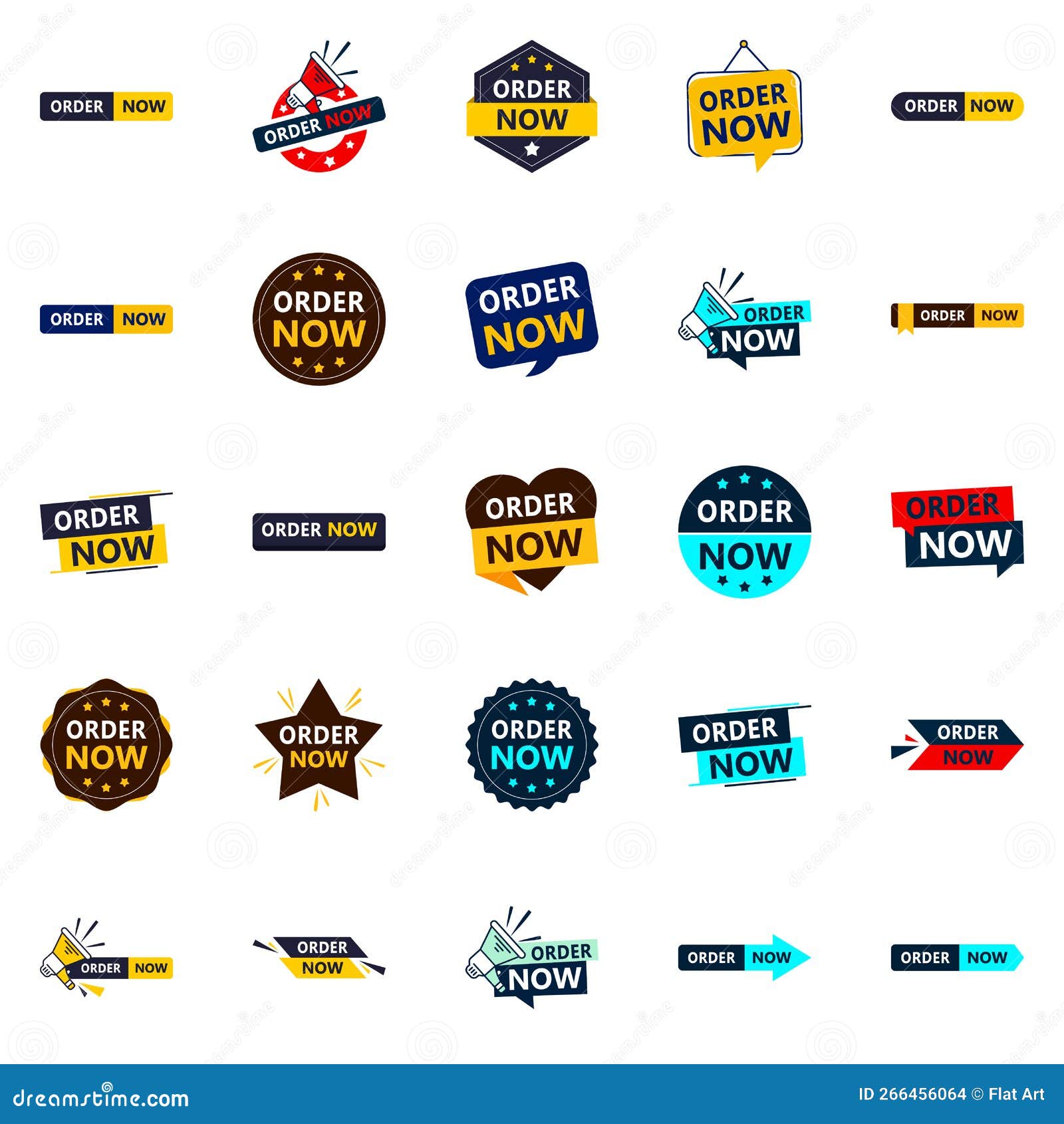 25 Eye-catching Order Now Banners To Grab Attention Stock Vector ...