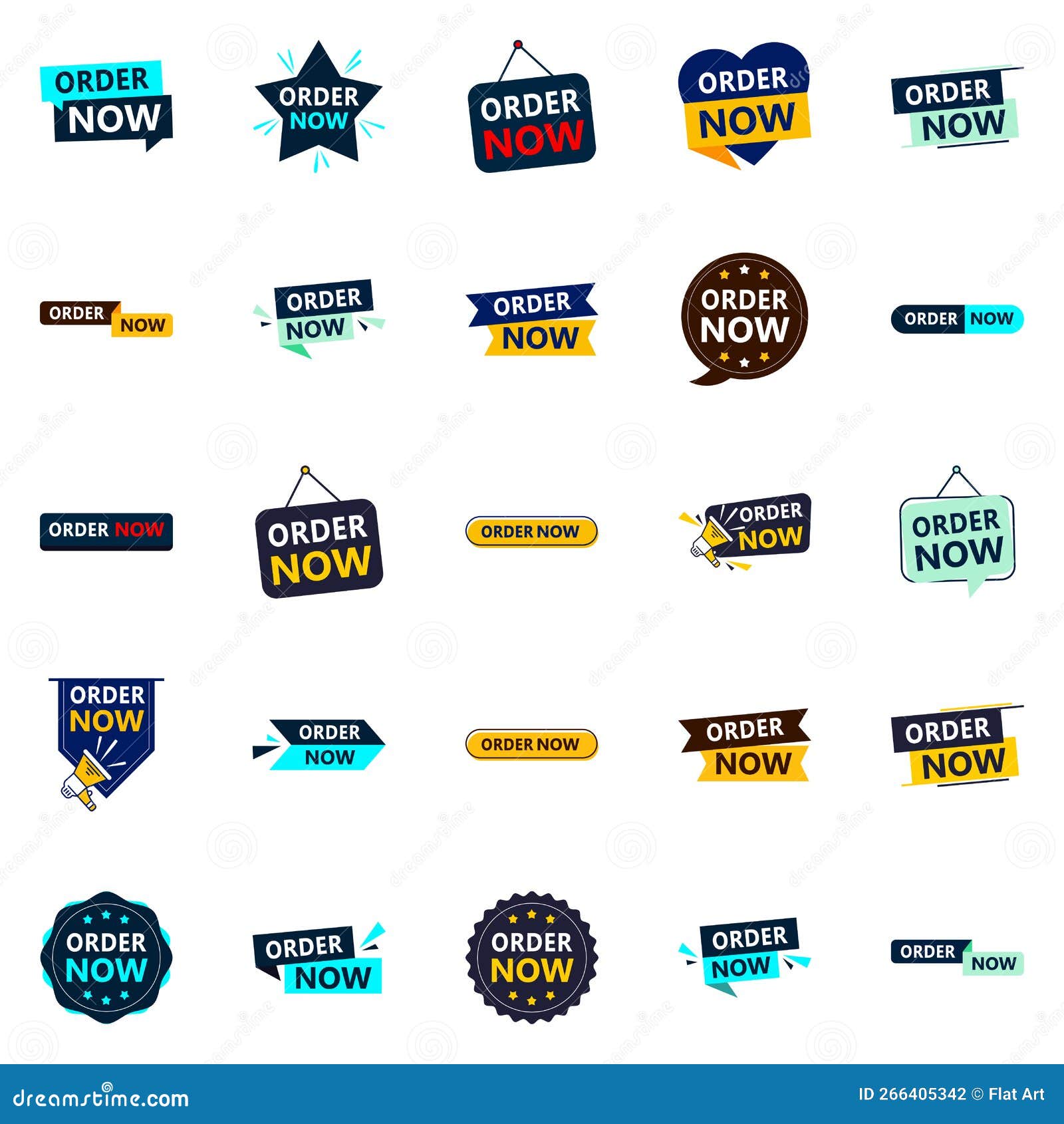 25 Eye-Catching Order Now Banners in a Variety of Styles Stock Vector ...