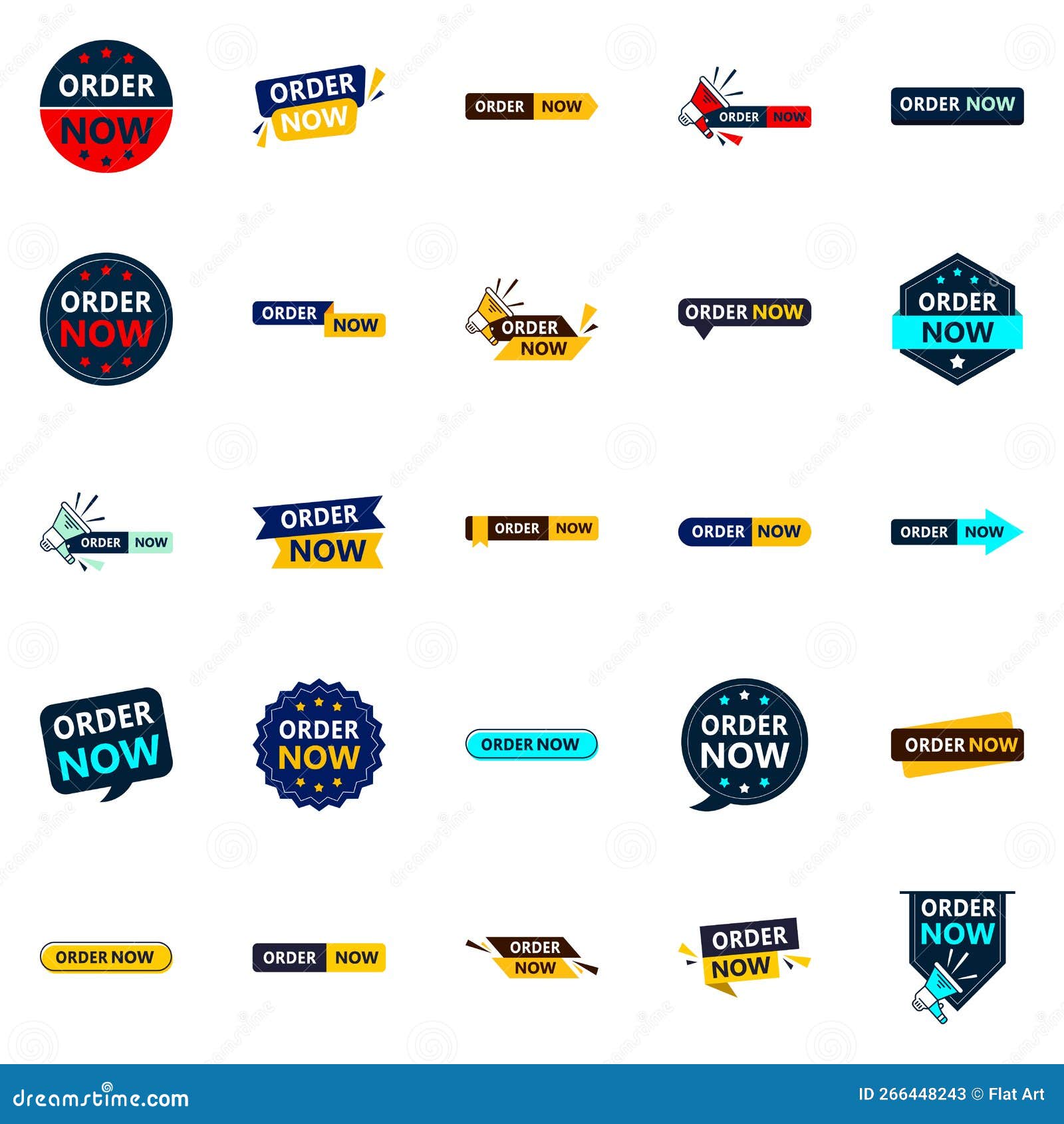 25 Eye-Catching Order Now Banners in a Variety of Styles Stock Vector ...