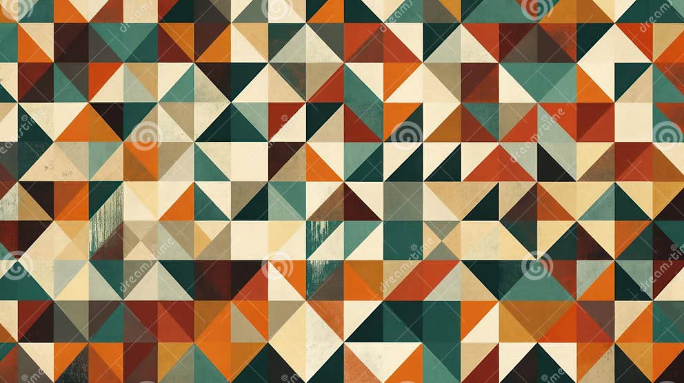 A Geometric Pattern of Squares and Triangles Exuding a Sense of ...