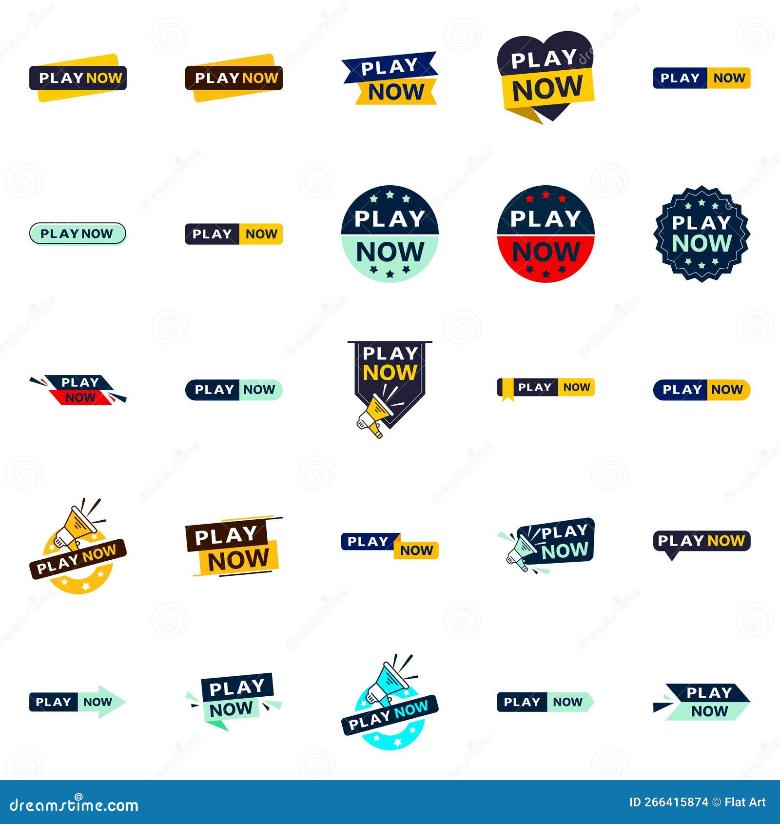 25 Eye-catching Play Now Banners To Boost Your Visibility Stock Vector ...