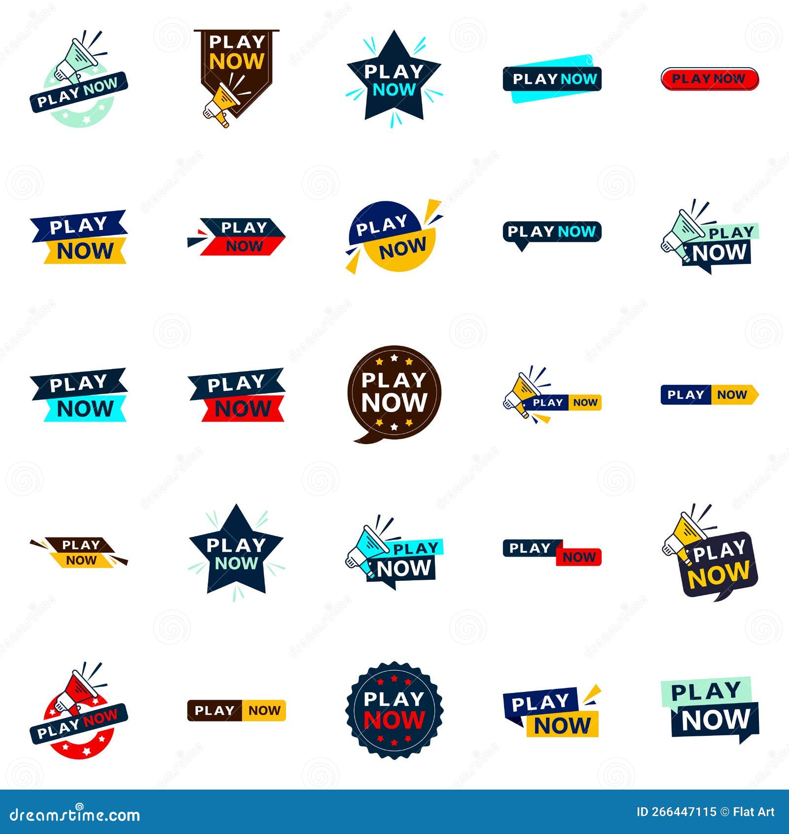 25 Eye-catching Play Now Banners To Boost Your Visibility Stock Vector ...