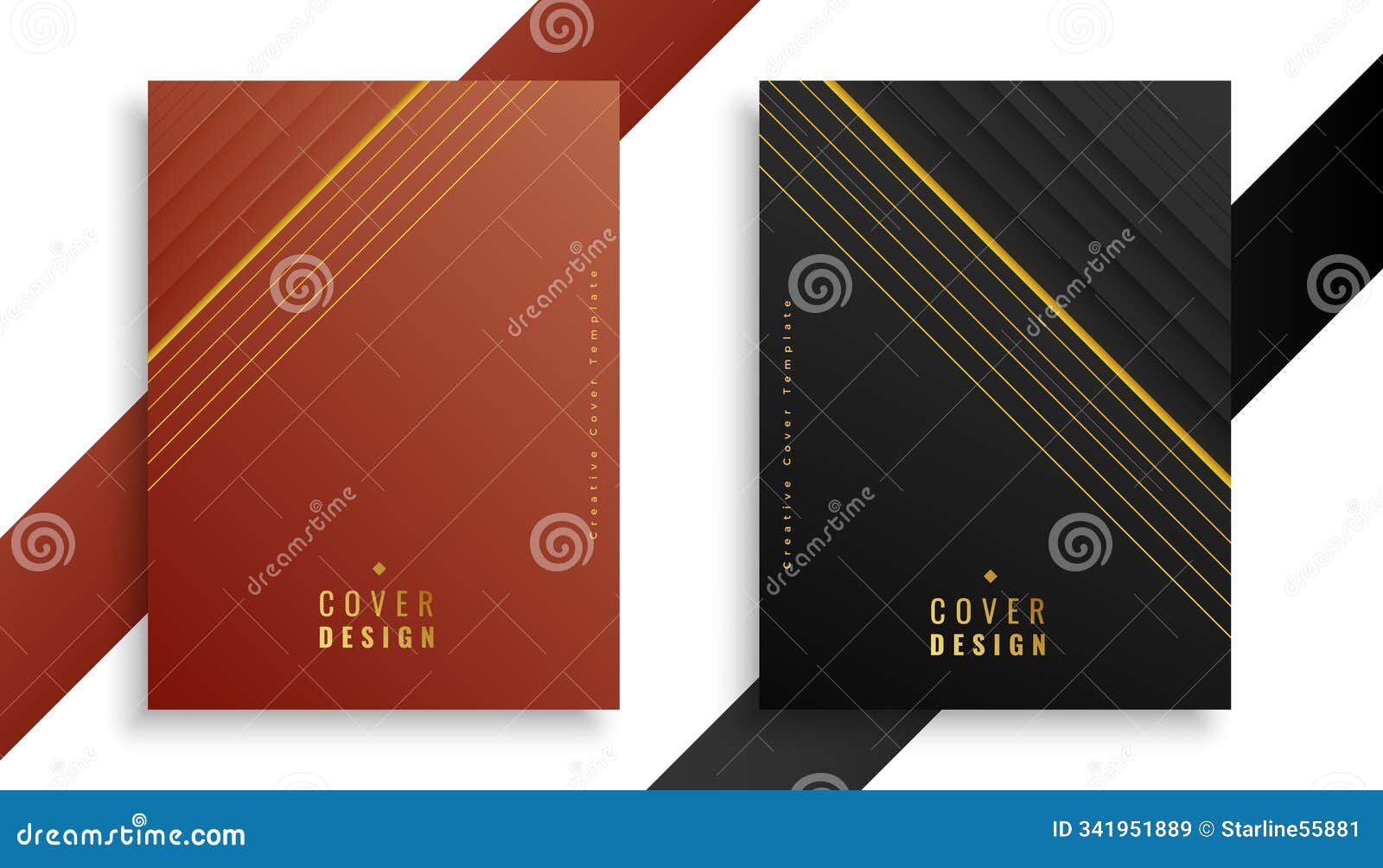 Eye Catching Premium Business Cover Template in Set Stock Vector ...