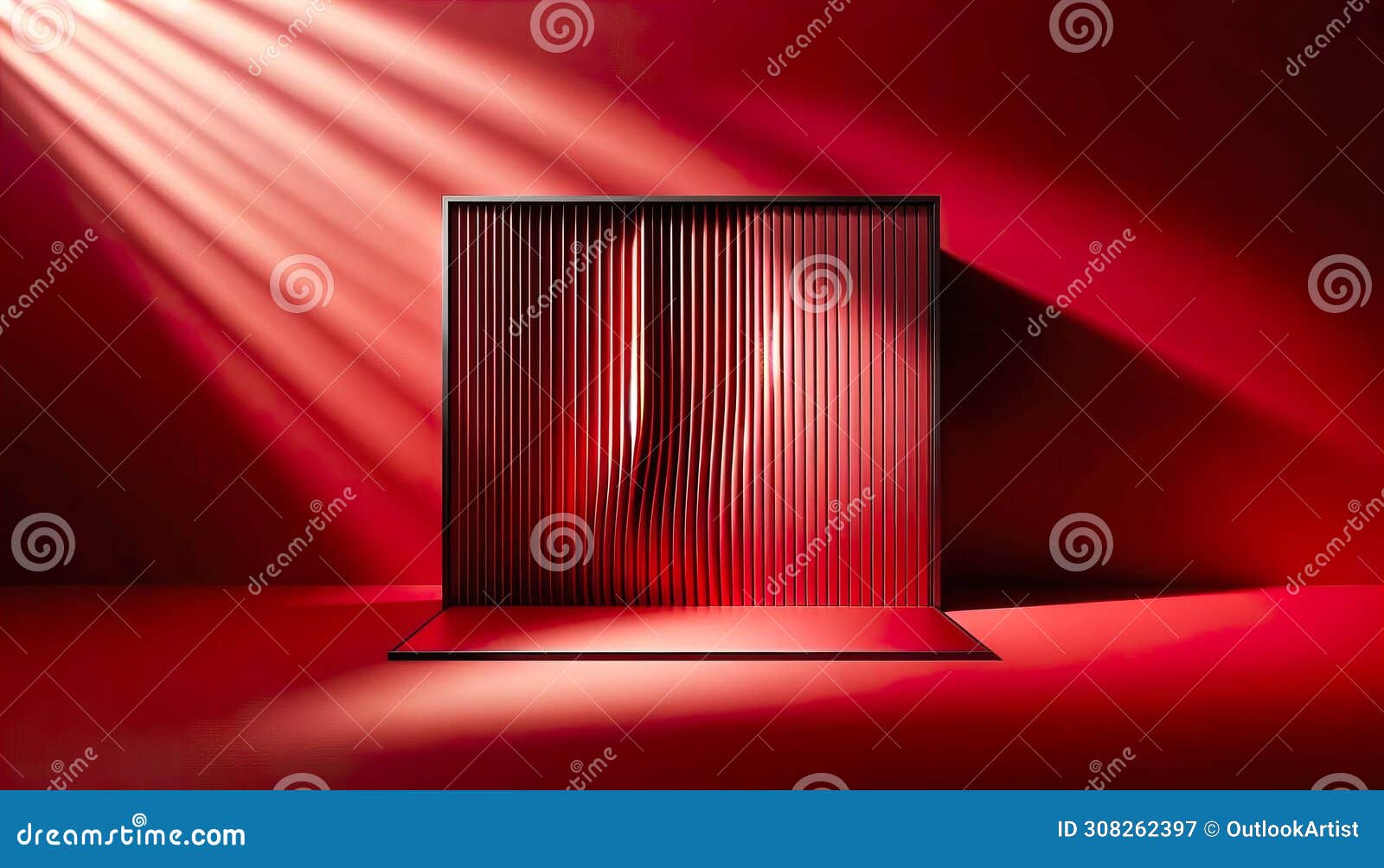 Eye-catching Red Product Presentation Background with Window Hues Stock ...