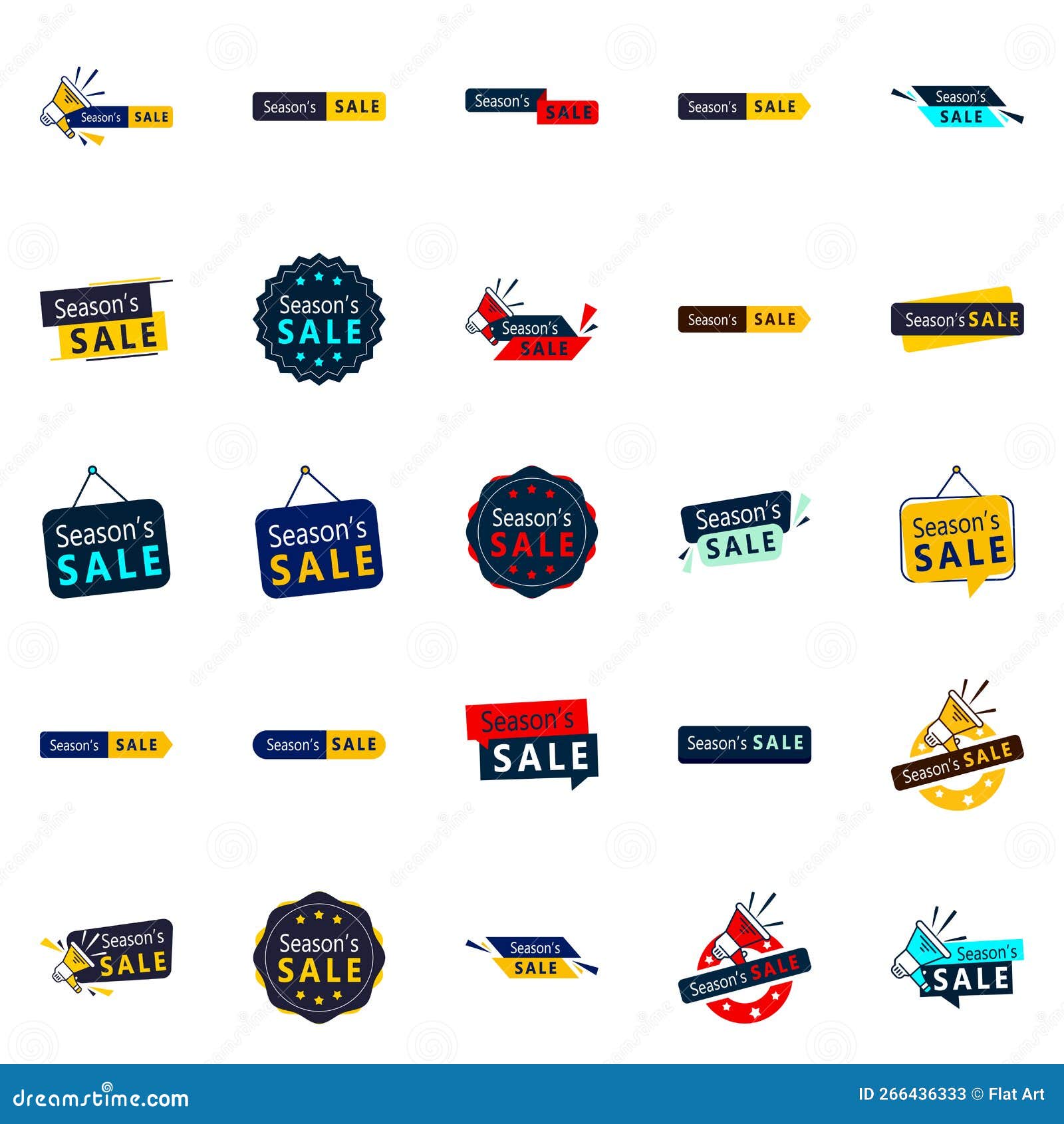 25 Eye-catching Season Sale Graphic Elements for Email Campaigns Stock ...