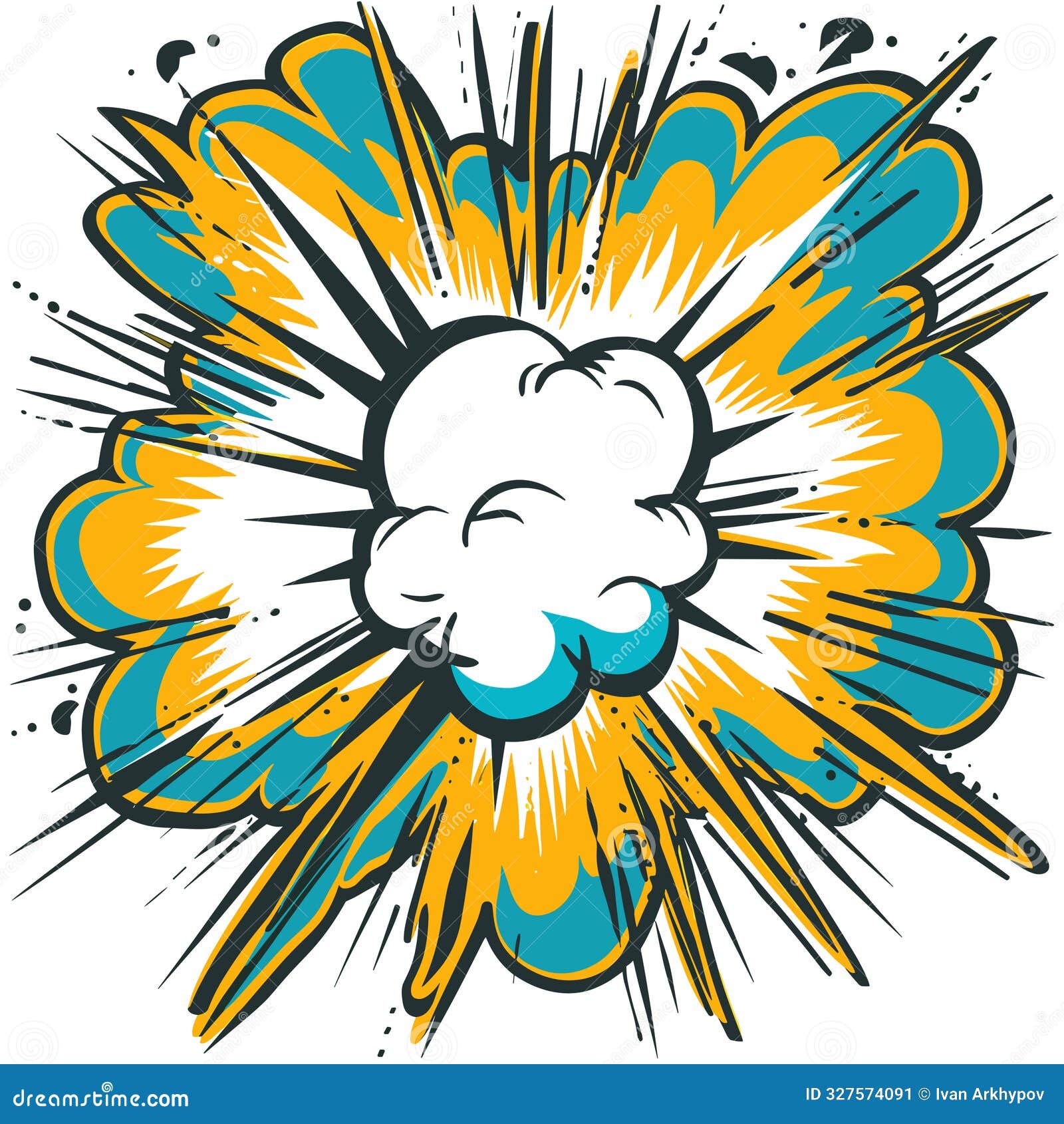 Vibrant Explosion Collage Style Vector Stock Vector - Illustration of ...