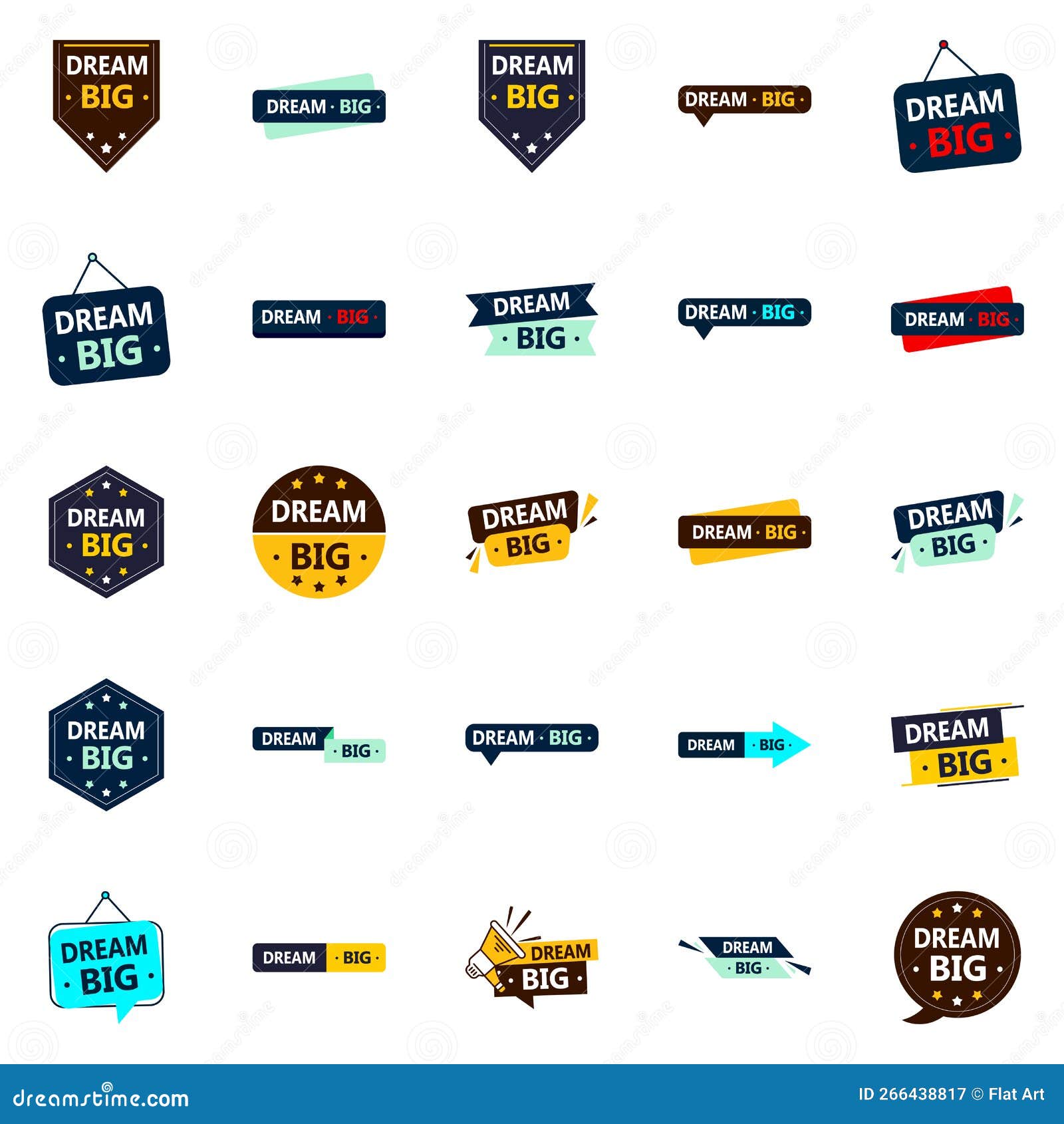 25 Eye Catching Vector Designs To Encourage You To Dream Big Dream Big Stock Vector ...