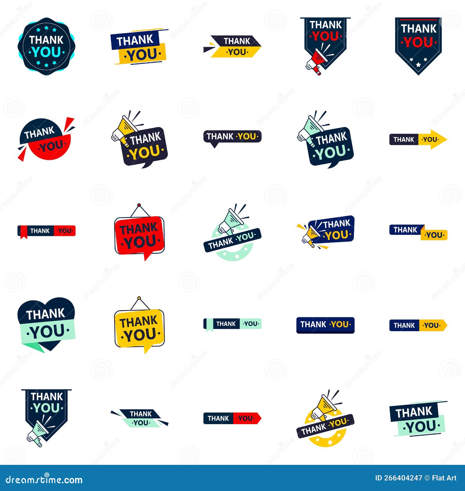 25 Eye Catching Vector Icons To Express Your Thanks Stock Vector ...