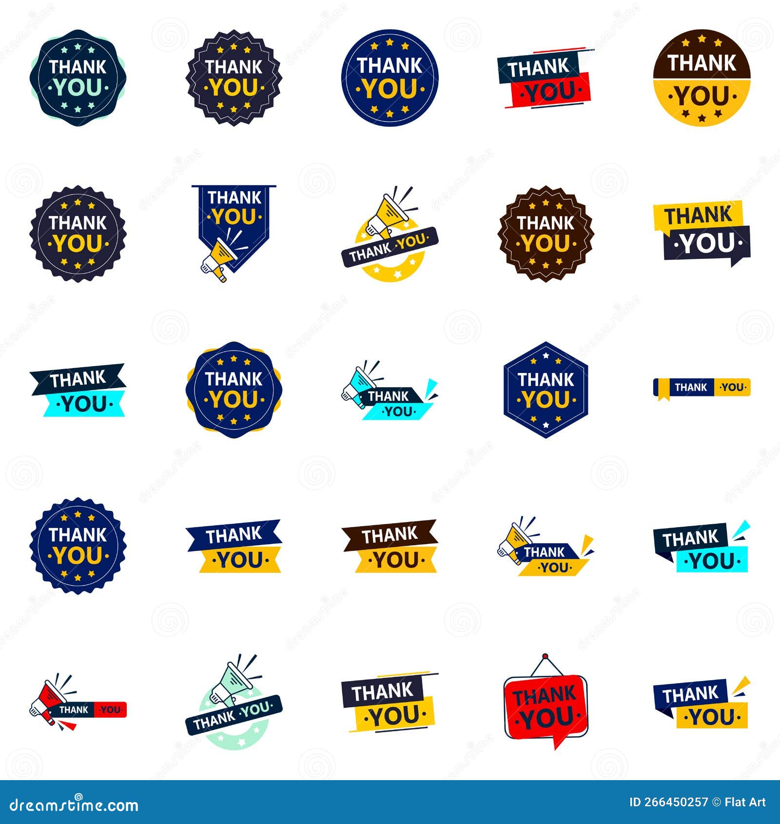 25 Eye Catching Vector Icons To Express Your Thanks Stock Vector ...