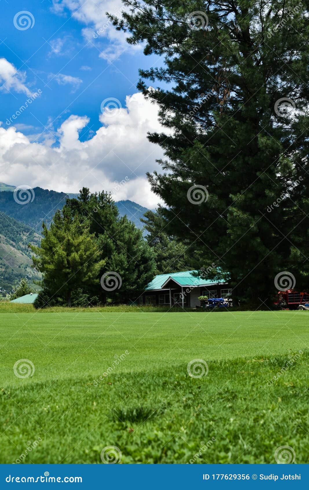 An Eye Catching View of a Golf Ground at Pahalgam Kashmir,India Stock ...