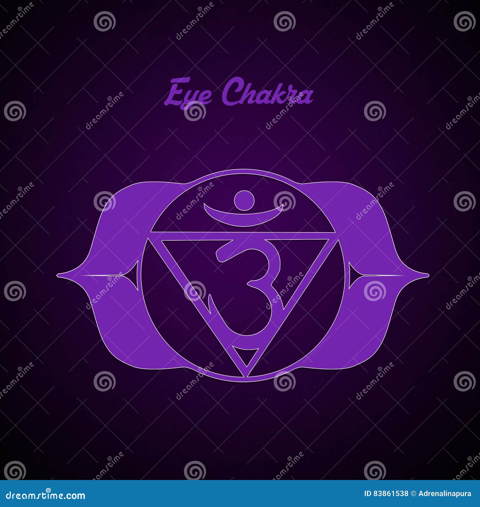 Eye Chakra stock illustration. Illustration of chakras - 83861538