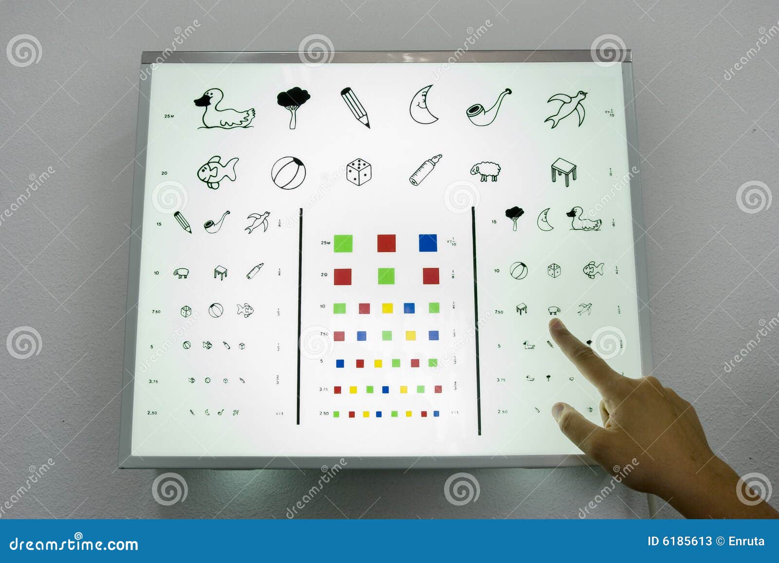 Eye chart stock image. Image of instrument, optometry - 6185613