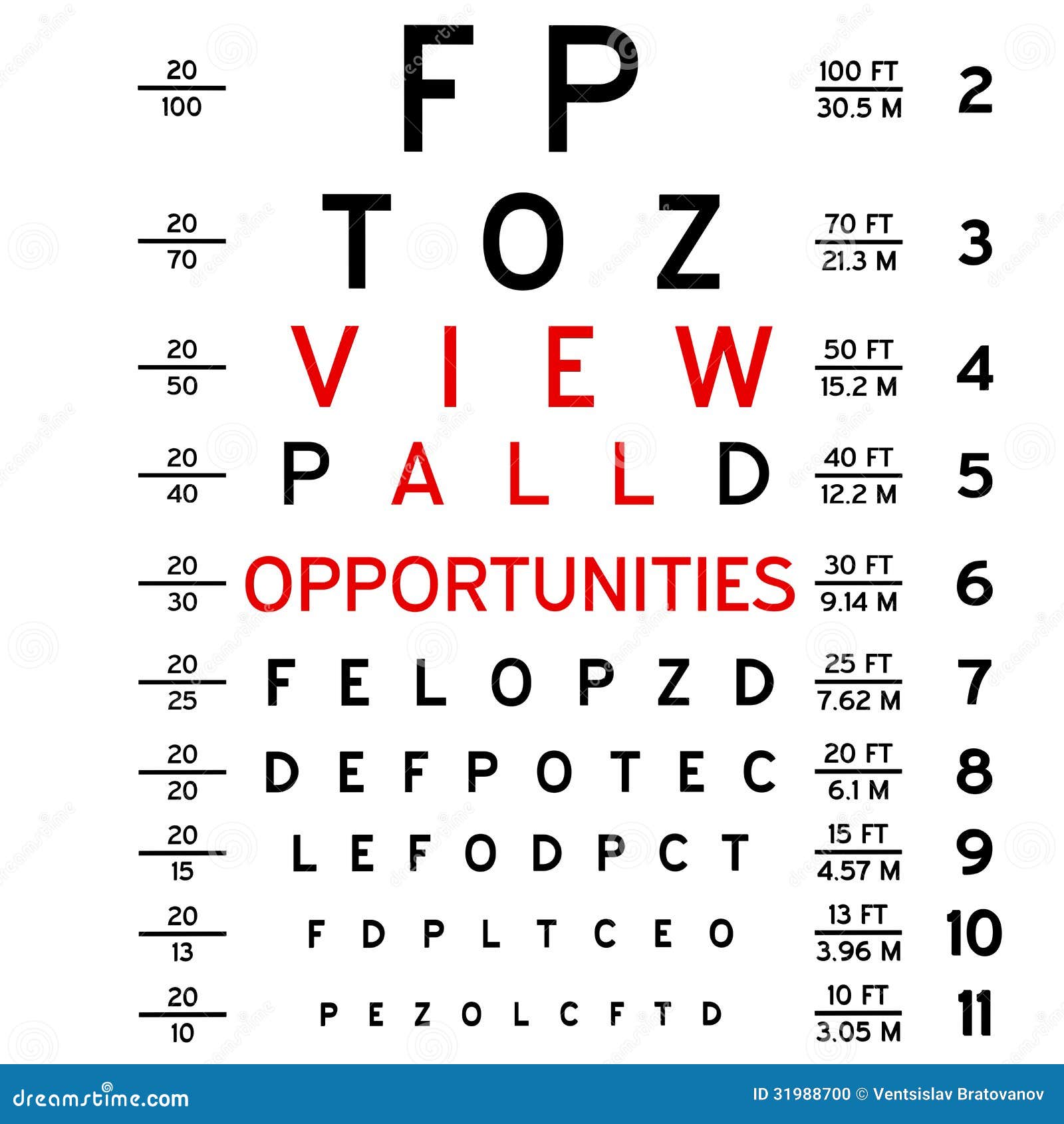 Eye chart stock illustration. Illustration of chance - 31988700