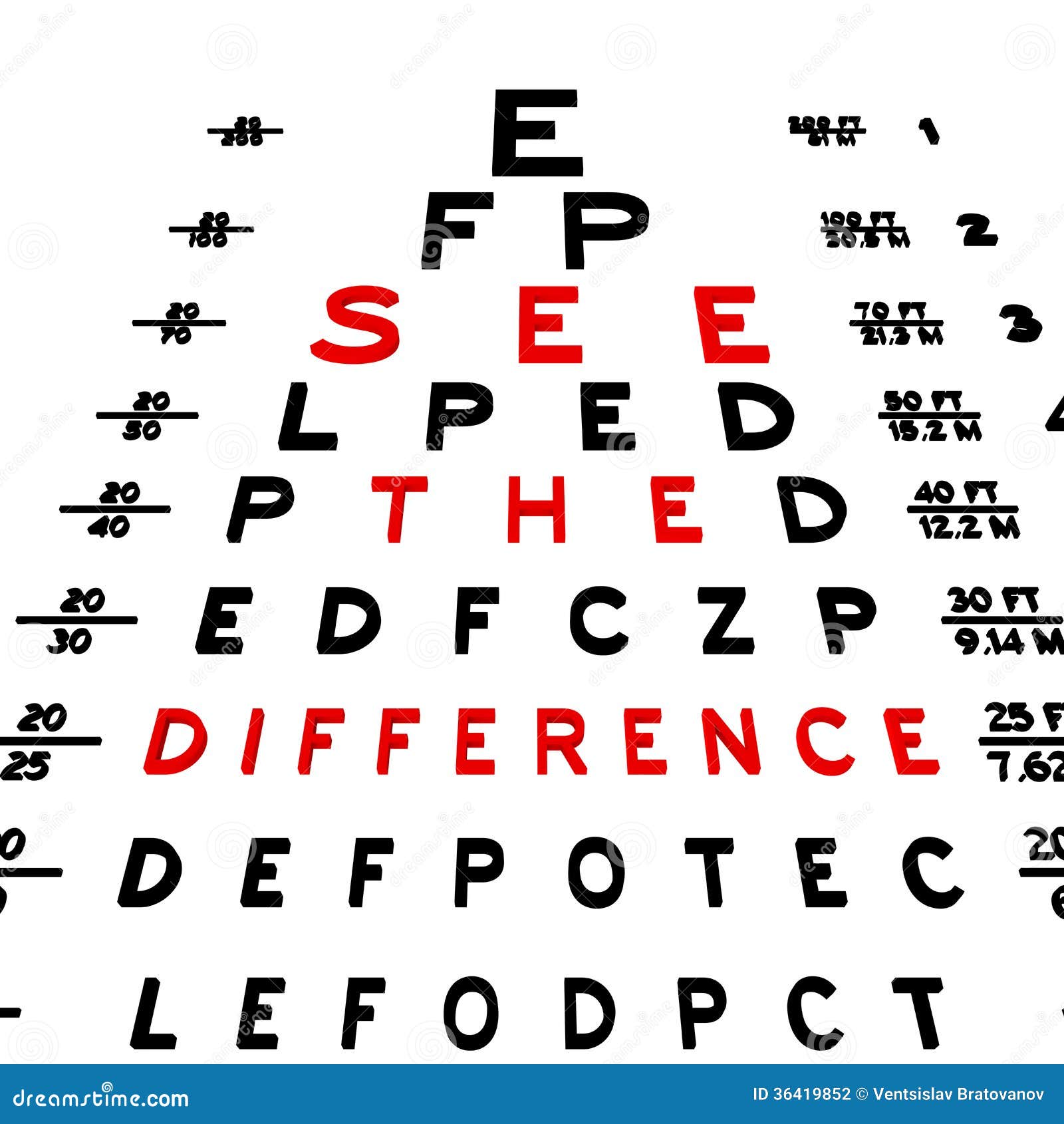 Eye chart stock illustration. Illustration of examination - 36419852