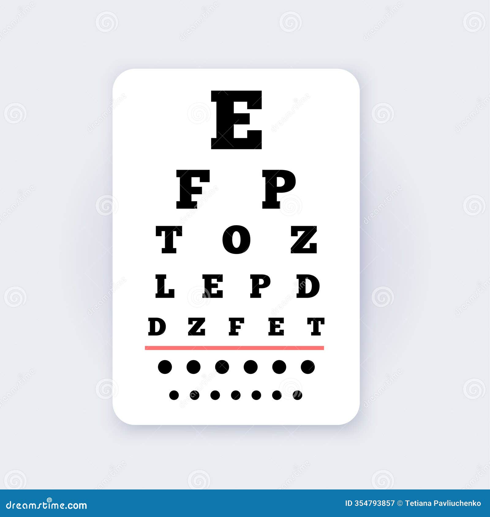 Eye chart poster stock illustration. Illustration of therapy - 354793857