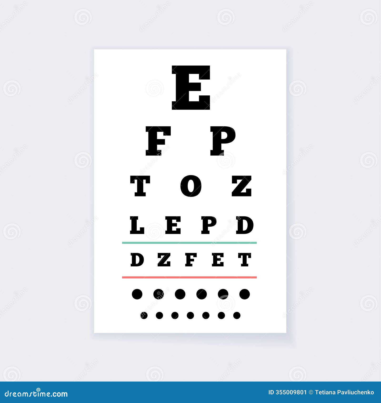 Eye chart poster stock illustration. Illustration of reading - 355009801