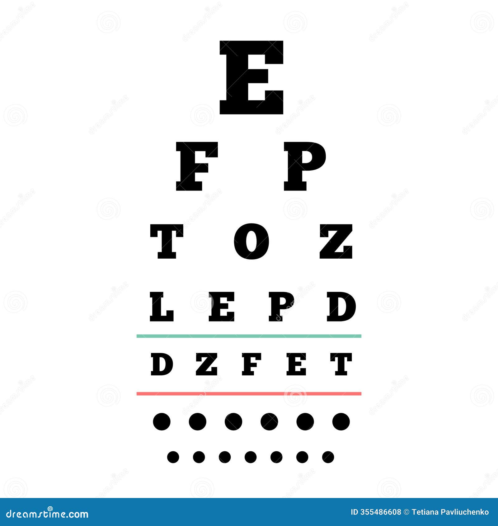 Eye Chart Poster Vector Illustration | CartoonDealer.com #355486608