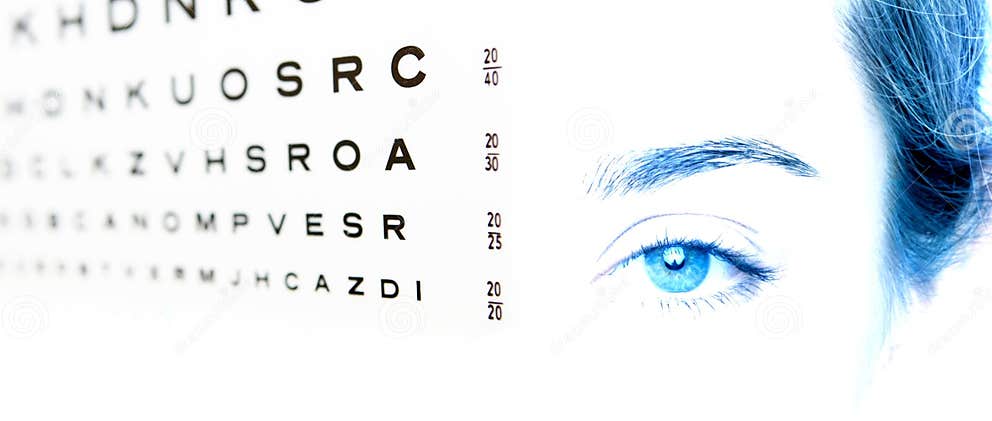 Eye chart test a in focus stock photo. Image of optician - 4563130