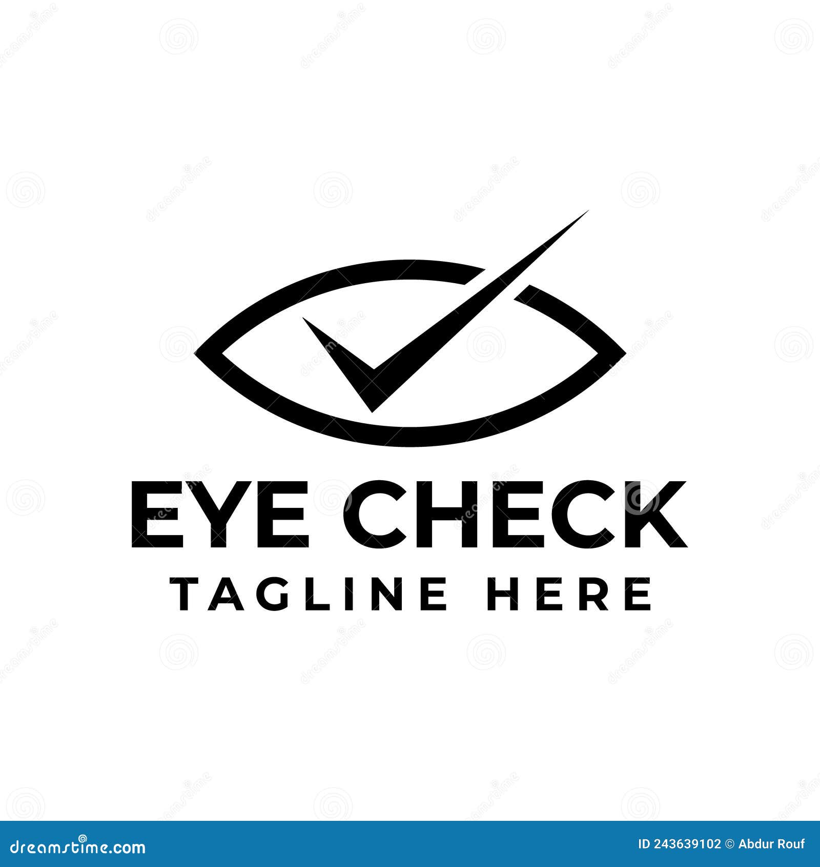 Eye check logo design stock vector. Illustration of identity - 243639102