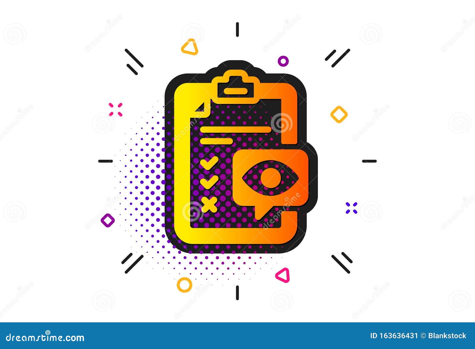 Eye Checklist Icon. Oculist Clinic Sign. Optometry Vision. Vector Stock ...