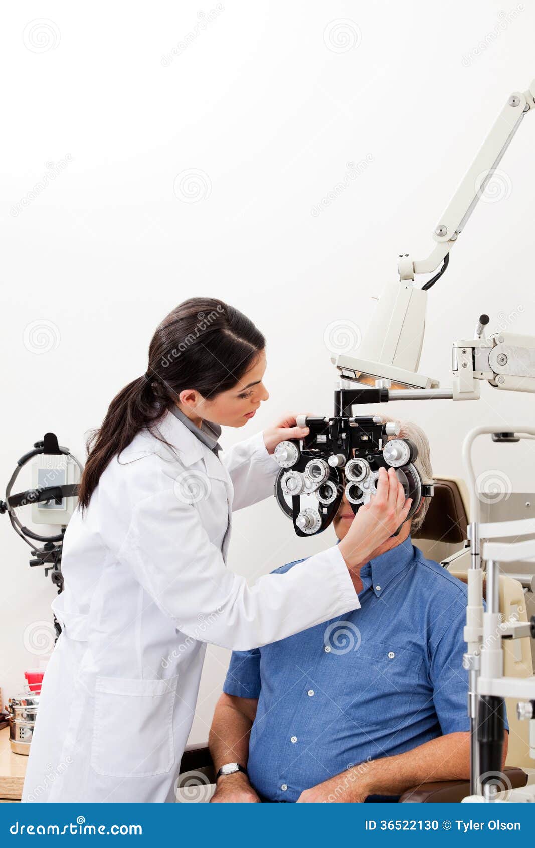 Eye Checkup with Phoropter stock photo. Image of healthcare - 36522130