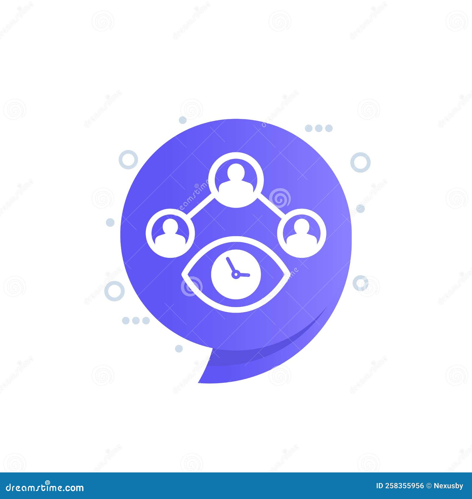 Eye and Clock, Time Tracking Vector Icon Stock Vector - Illustration of ...