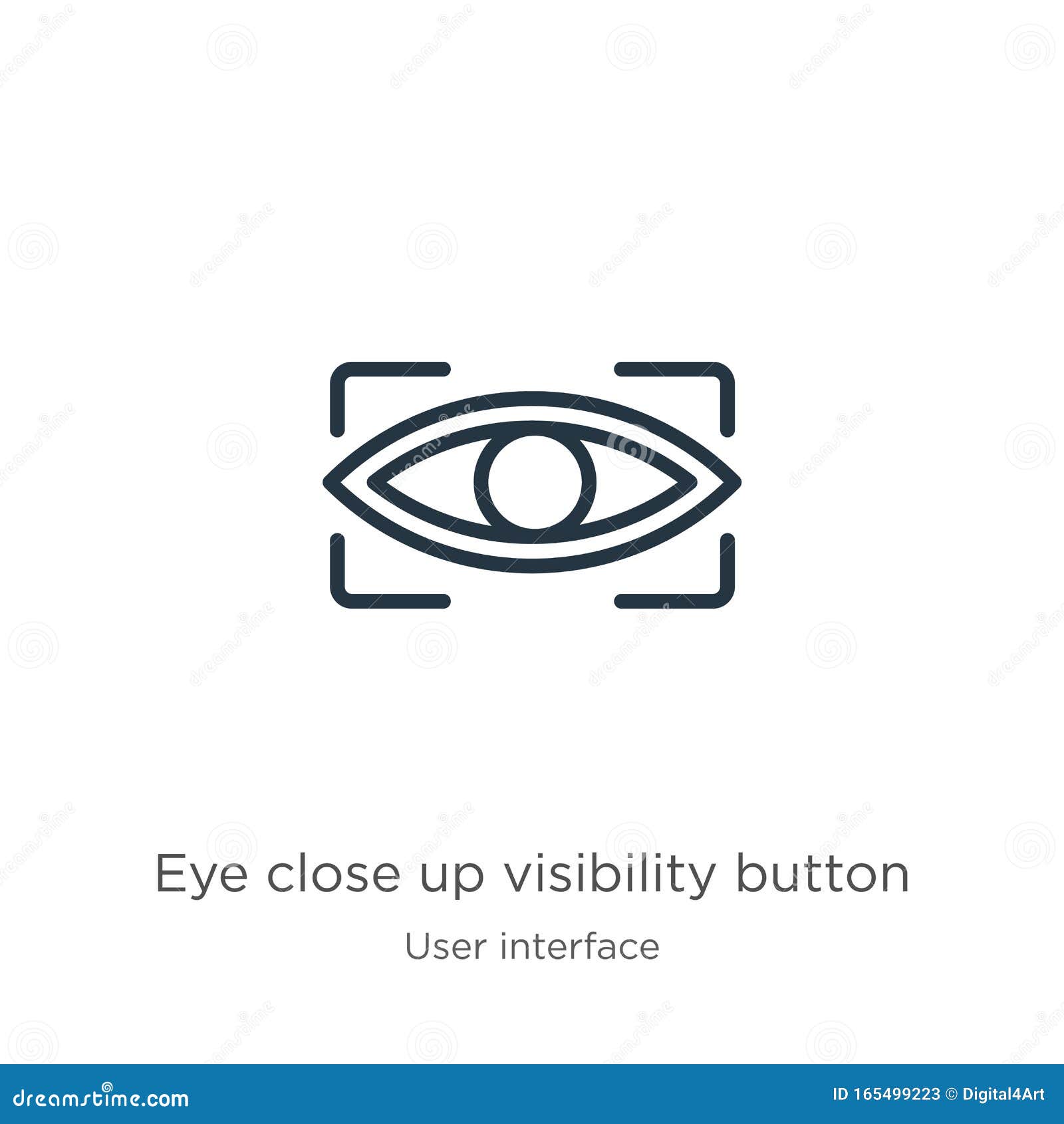 Eye Close Up Visibility Button Icon Vector Sign And Symbol Isolated On ... Eye Close Up Visibility Button Icon Vector Sign And Symbol Isolated On ...