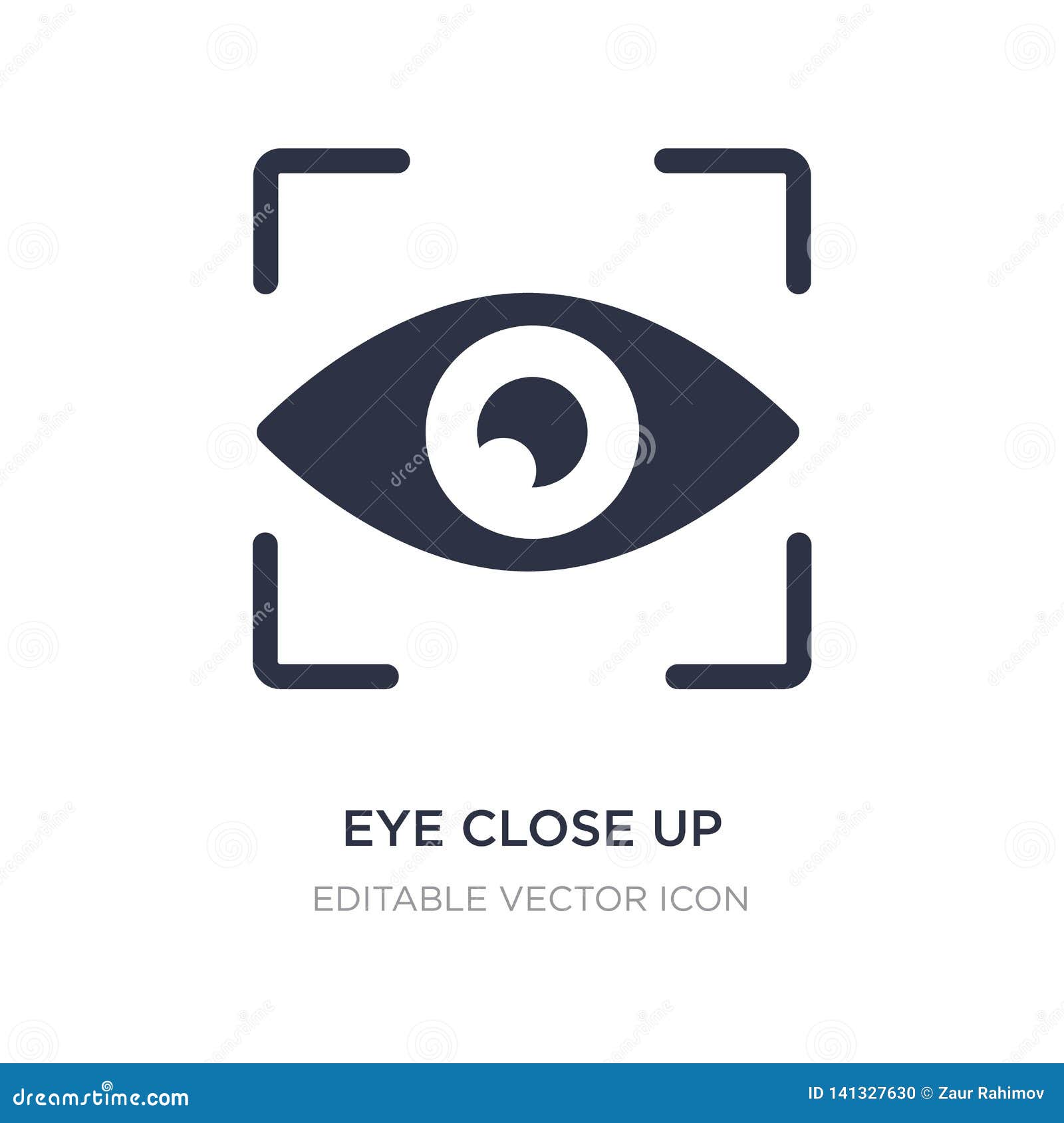 Eye Close Up Visibility Button Icon on White Background. Simple Element ...