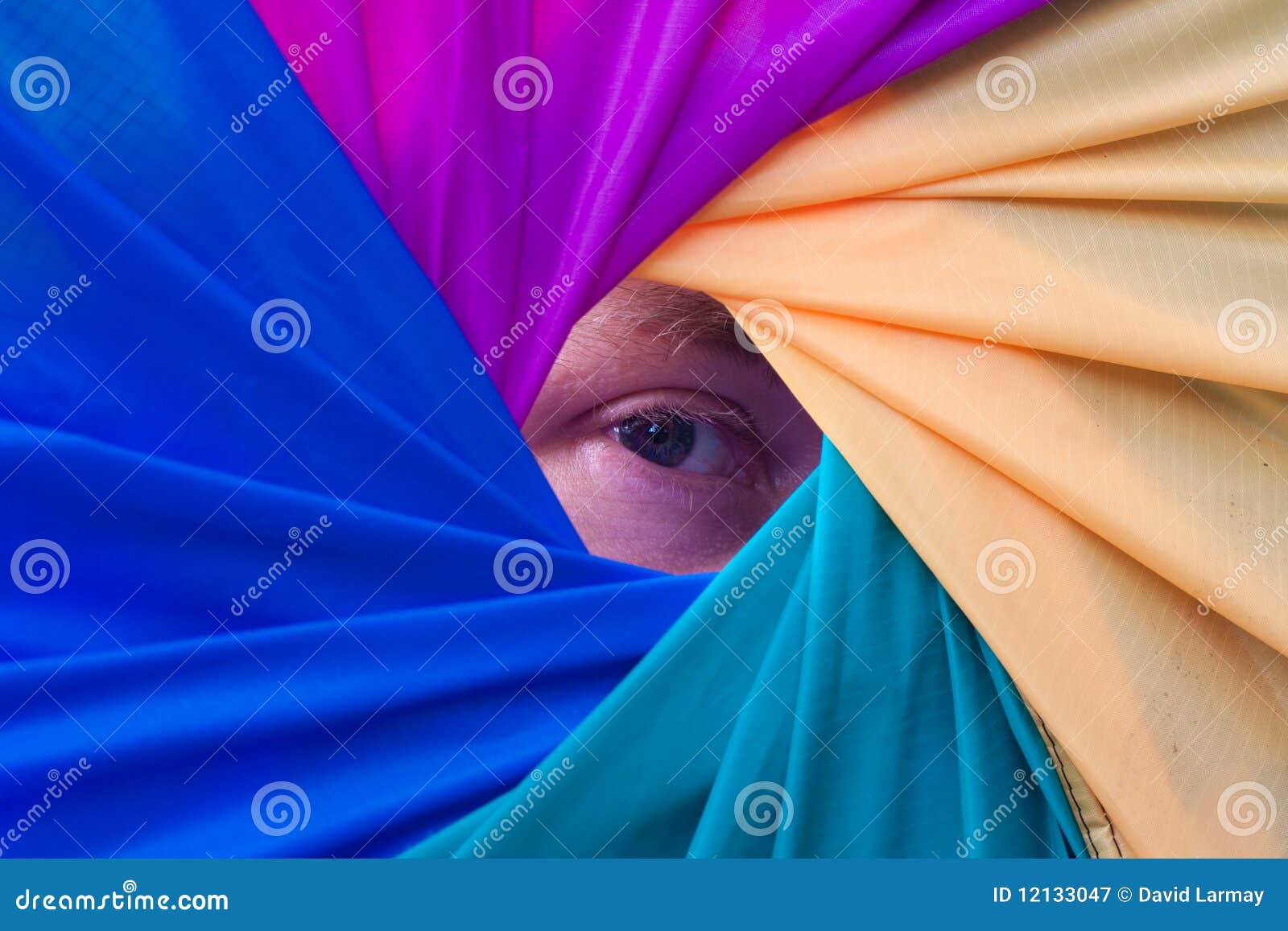 Eye within a Colored Vortex Stock Image - Image of spiral, blue: 12133047