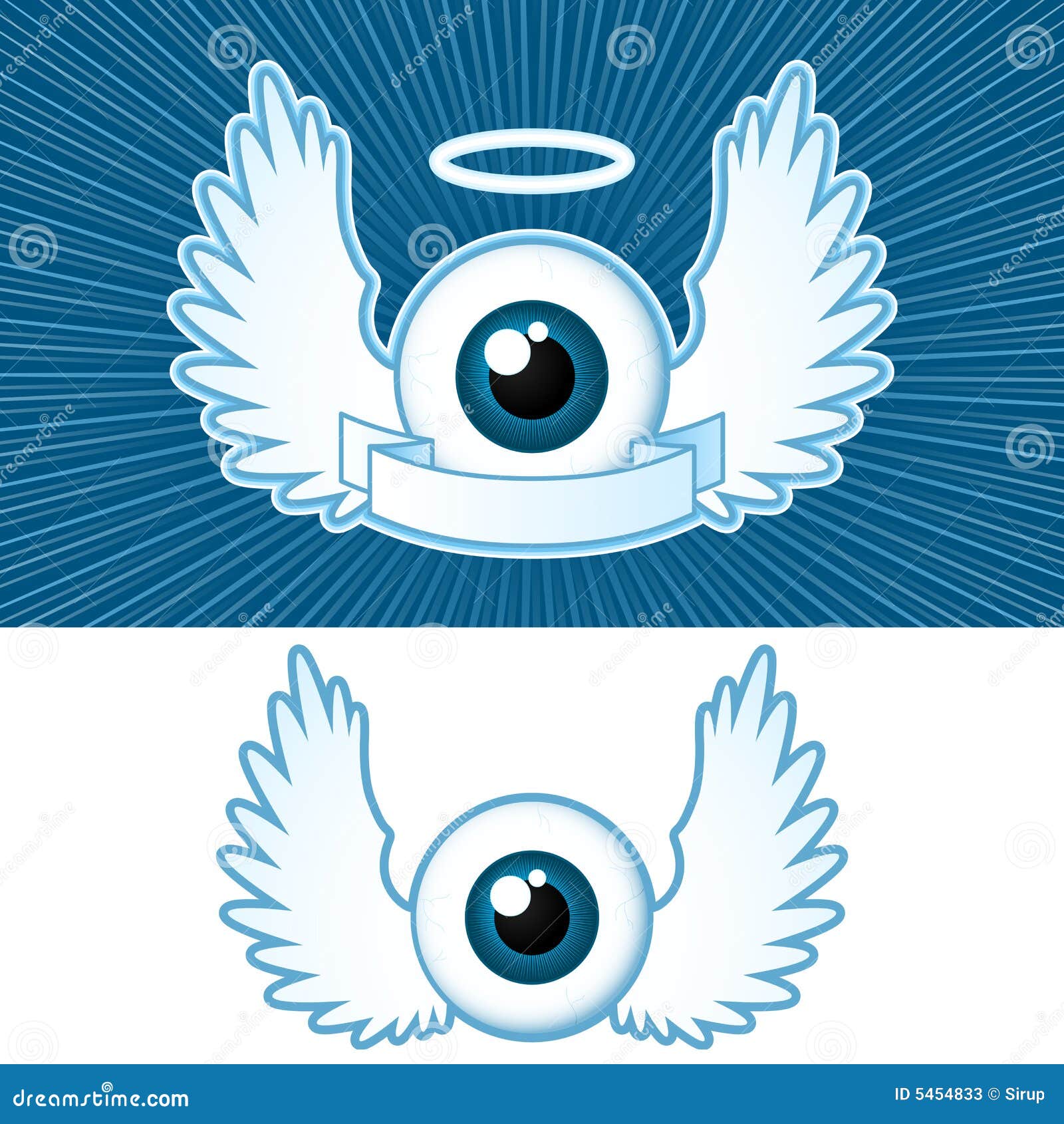 Eye Com Asas E Bandeira Do Anjo Ilustração do Vetor - Ilustração de ...