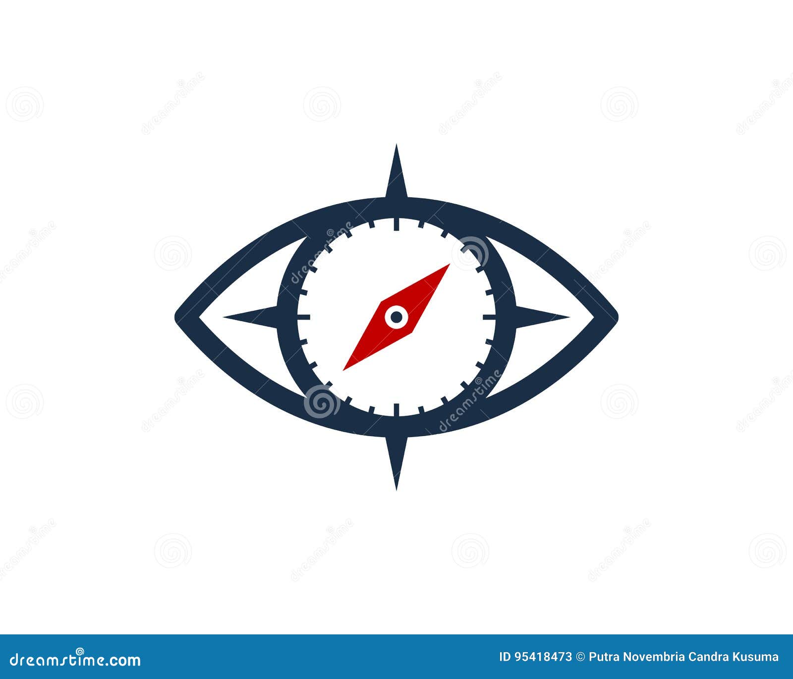 Eye Compass Icon Logo Design Element Stock Vector - Illustration of ...