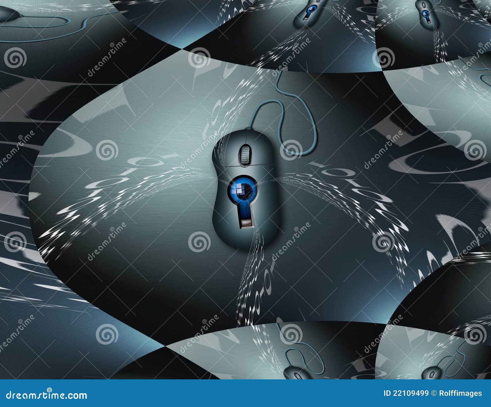 Eye in Computer Mouse Watches Stock Illustration - Illustration of ...