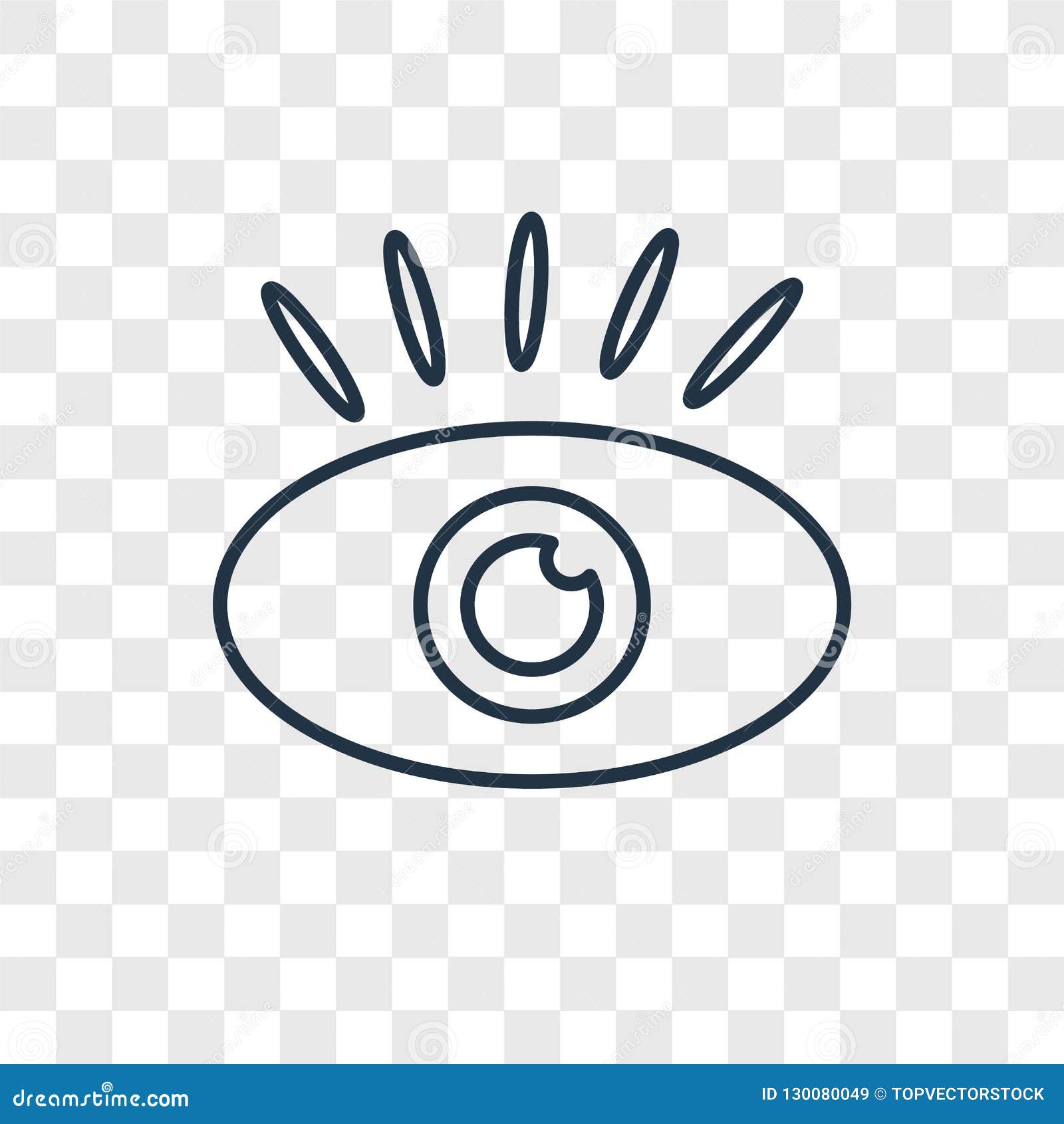 Eye Concept Vector Linear Icon Isolated on Transparent Background, Eye ...