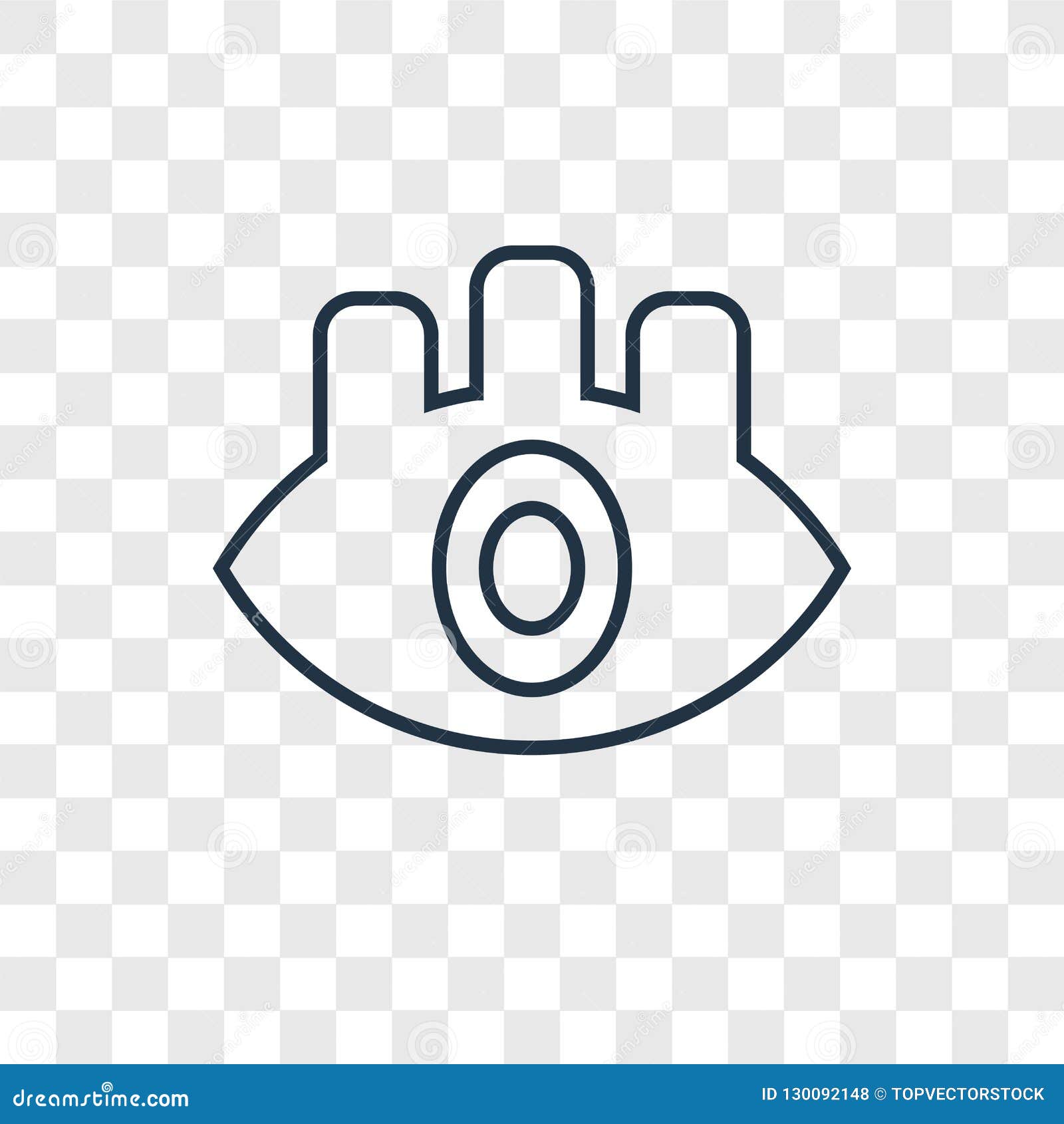 Eye Concept Vector Linear Icon Isolated on Transparent Background, Eye ...