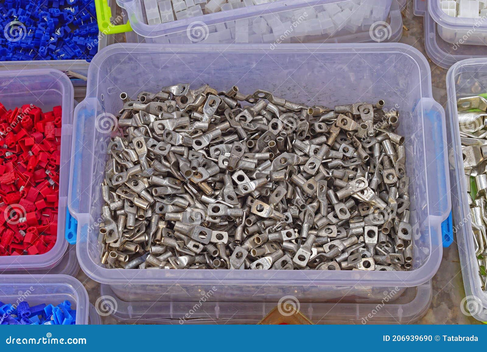 Eye connectors terminal stock photo. Image of connector - 206939690