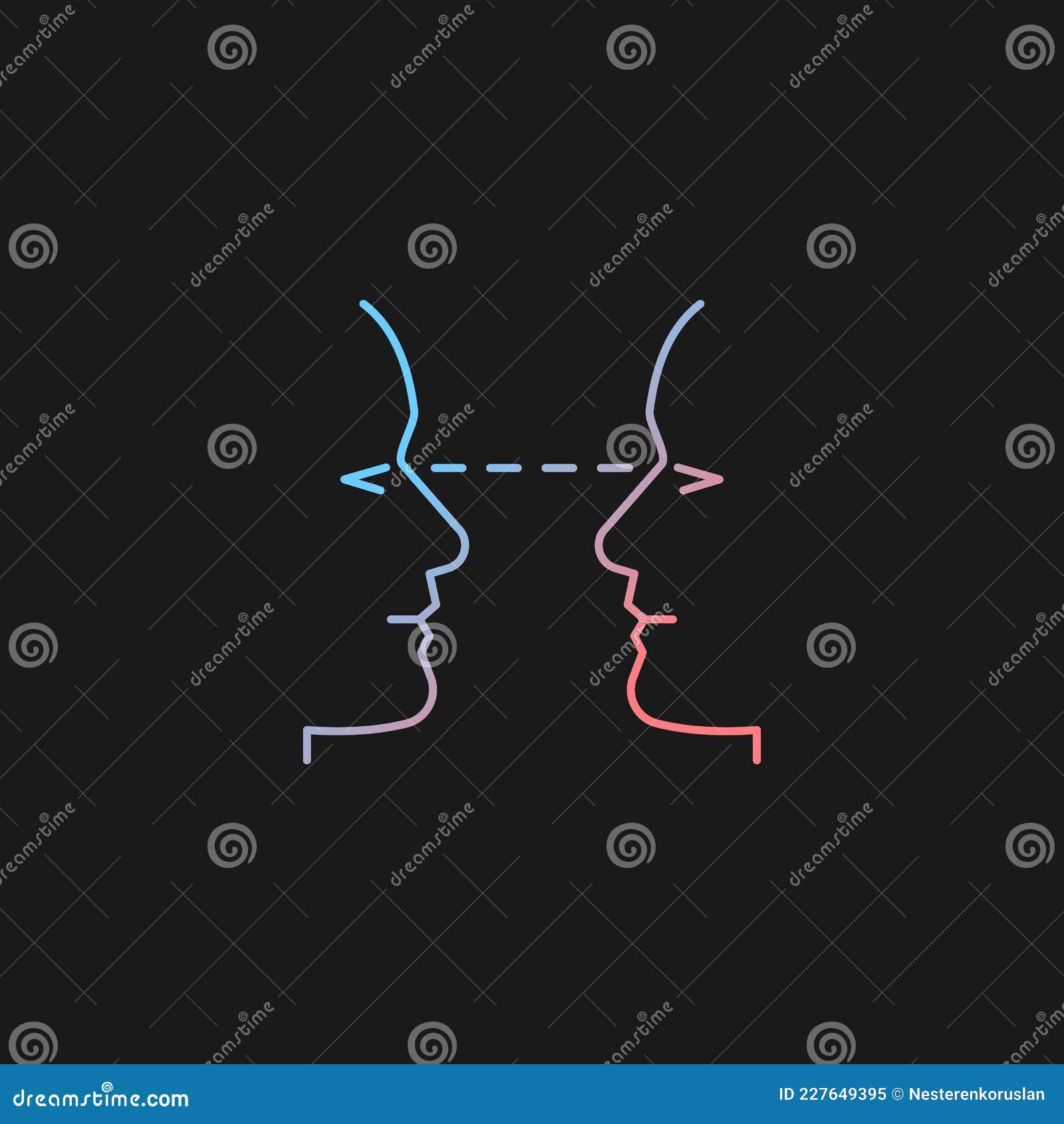 Eye Contact Gradient Vector Icon for Dark Theme Stock Vector ...