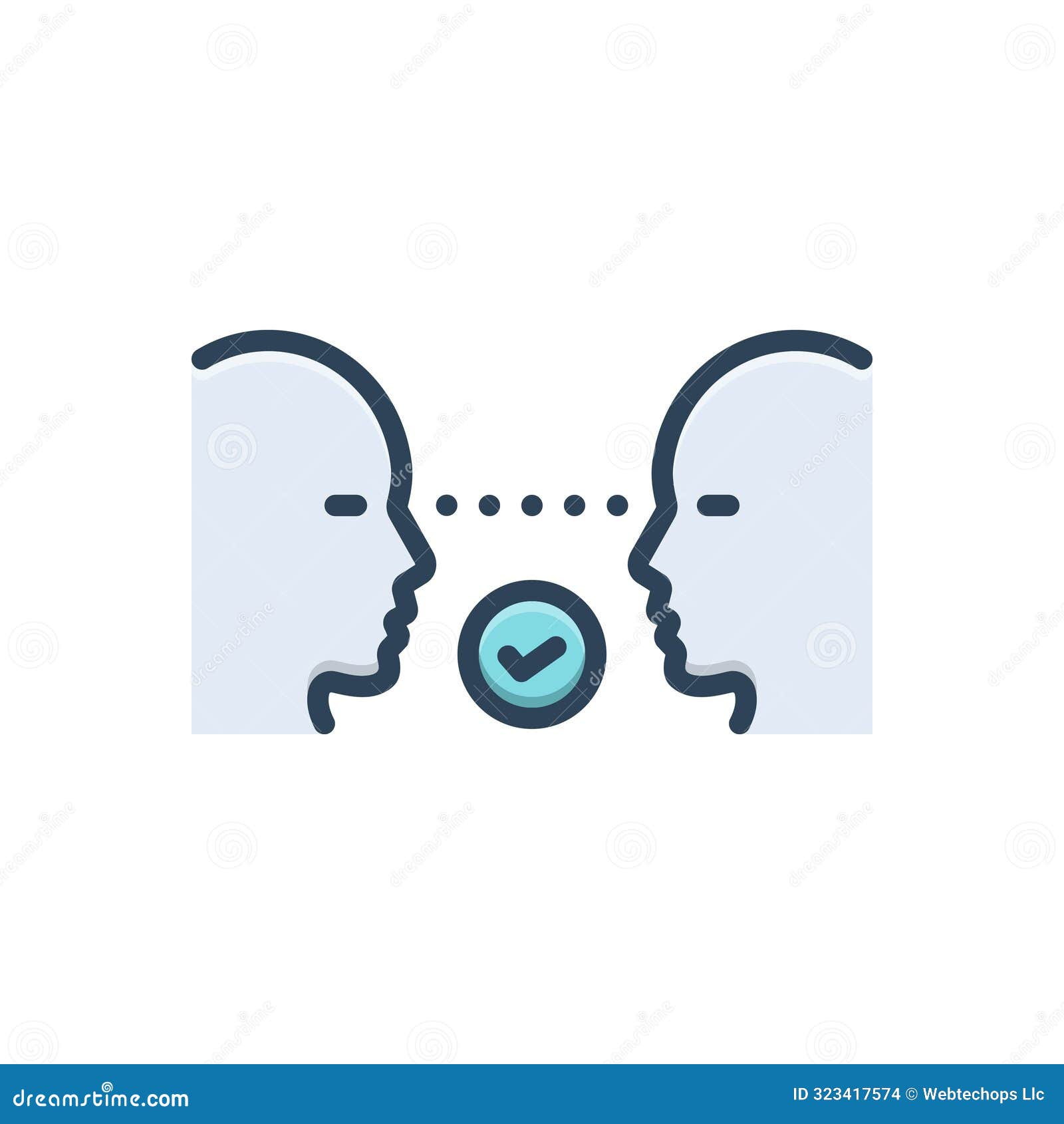 Color Illustration Icon for Eye Contact, Eye and Face Stock Vector ...