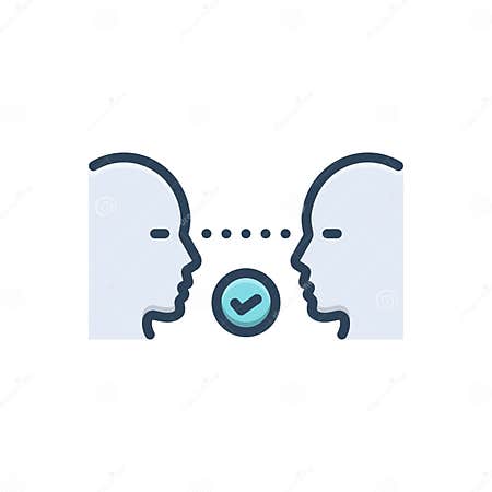 Color Illustration Icon for Eye Contact, Eye and Face Stock Vector ...