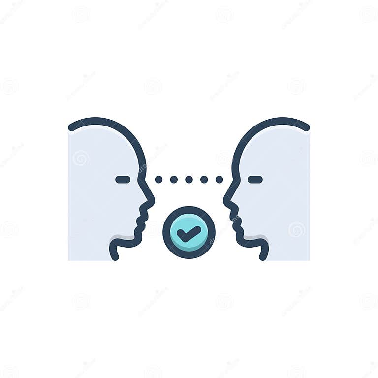 Color Illustration Icon for Eye Contact, Eye and Face Stock Vector ...