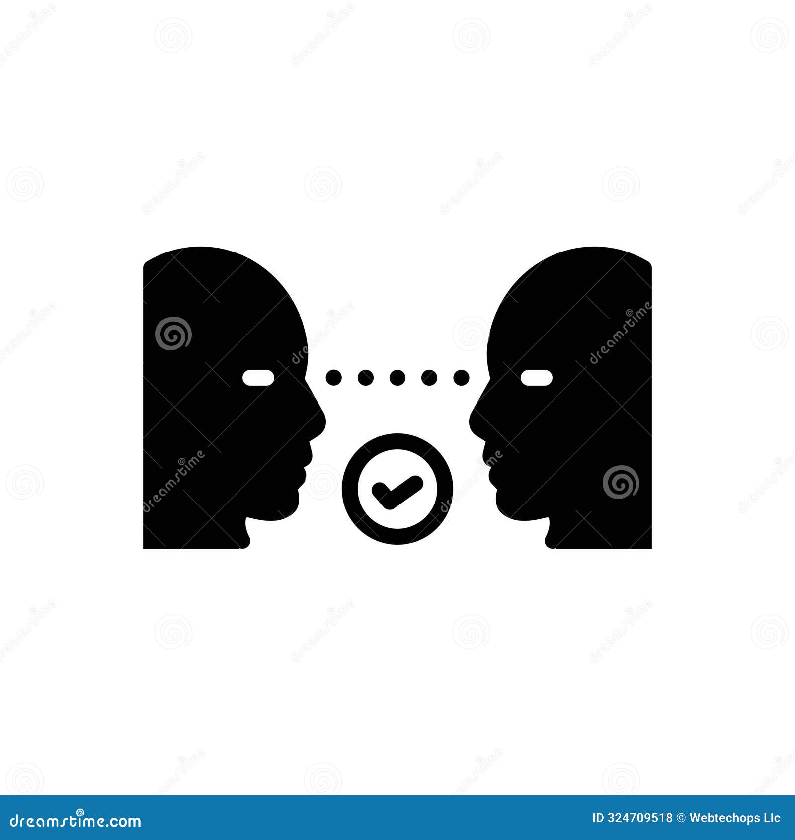 Black Solid Icon for Eye Contact, Eye and Looking Stock Illustration ...