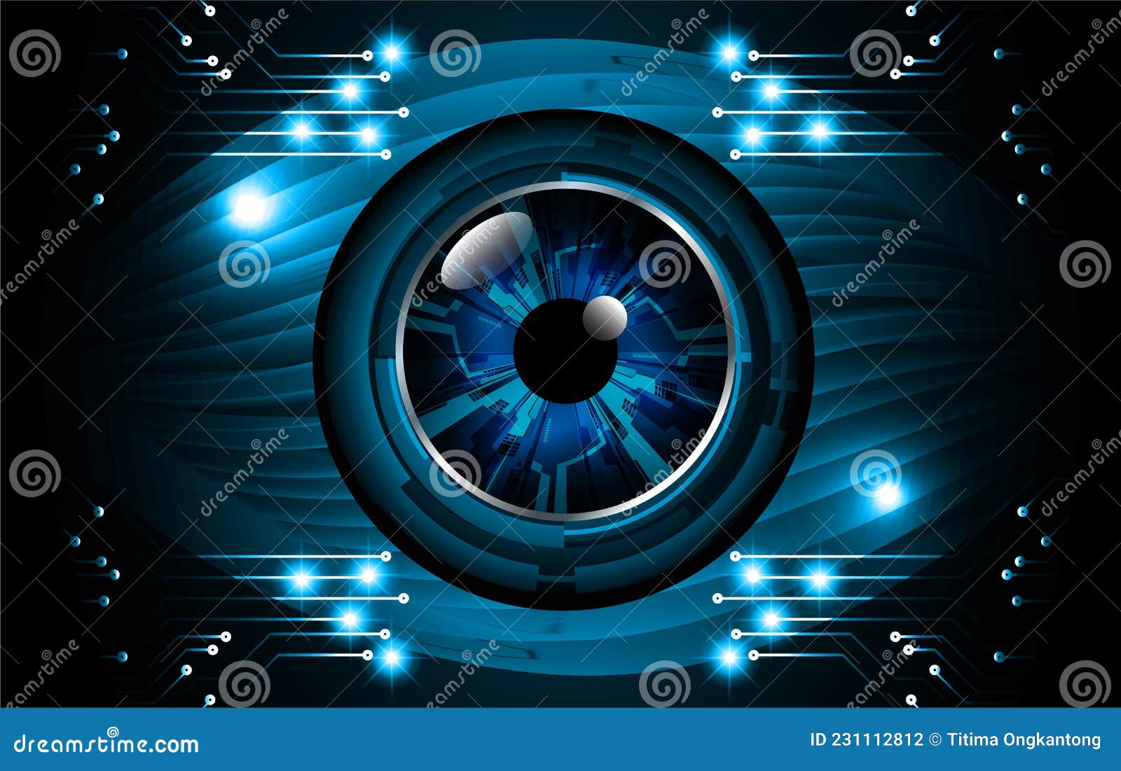 Eye Cyber Circuit Future Technology Concept Background Abstract Future ...