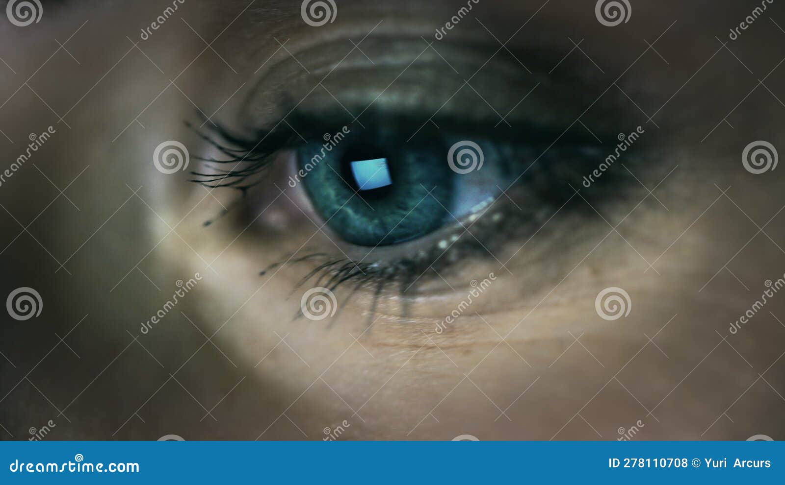 Eye, Cyber Security or Programmer Woman at Night Thinking for UX SEO ...