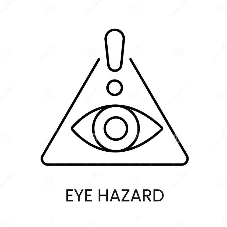 Eye Danger Line Icon Vector with Editable Stroke Stock Vector ...