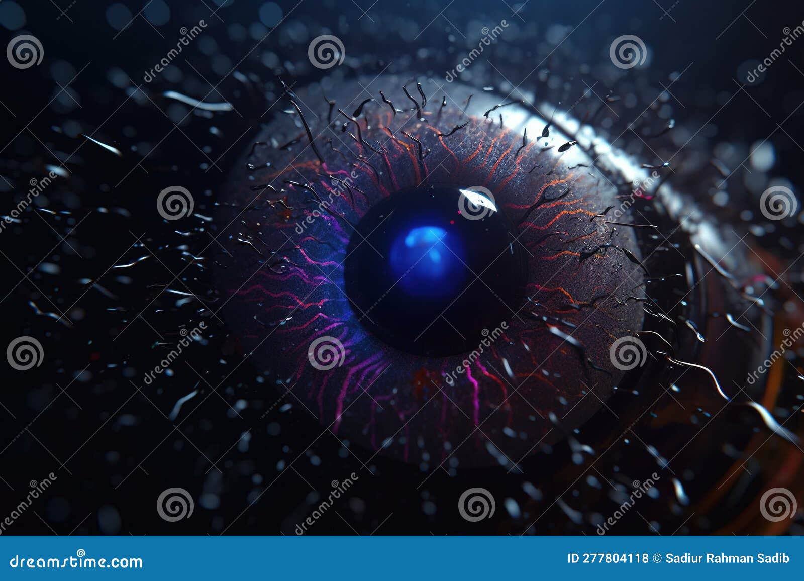 Eye in the dark. stock illustration. Illustration of pattern - 277804118