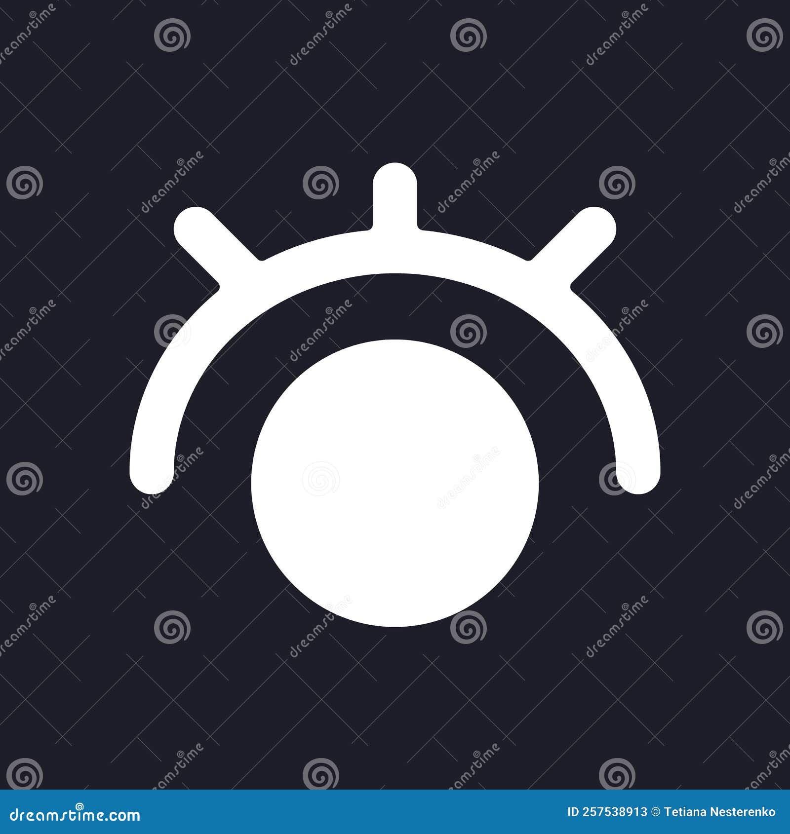 Eye Dark Mode Glyph Ui Icon Stock Vector - Illustration of design, icon ...