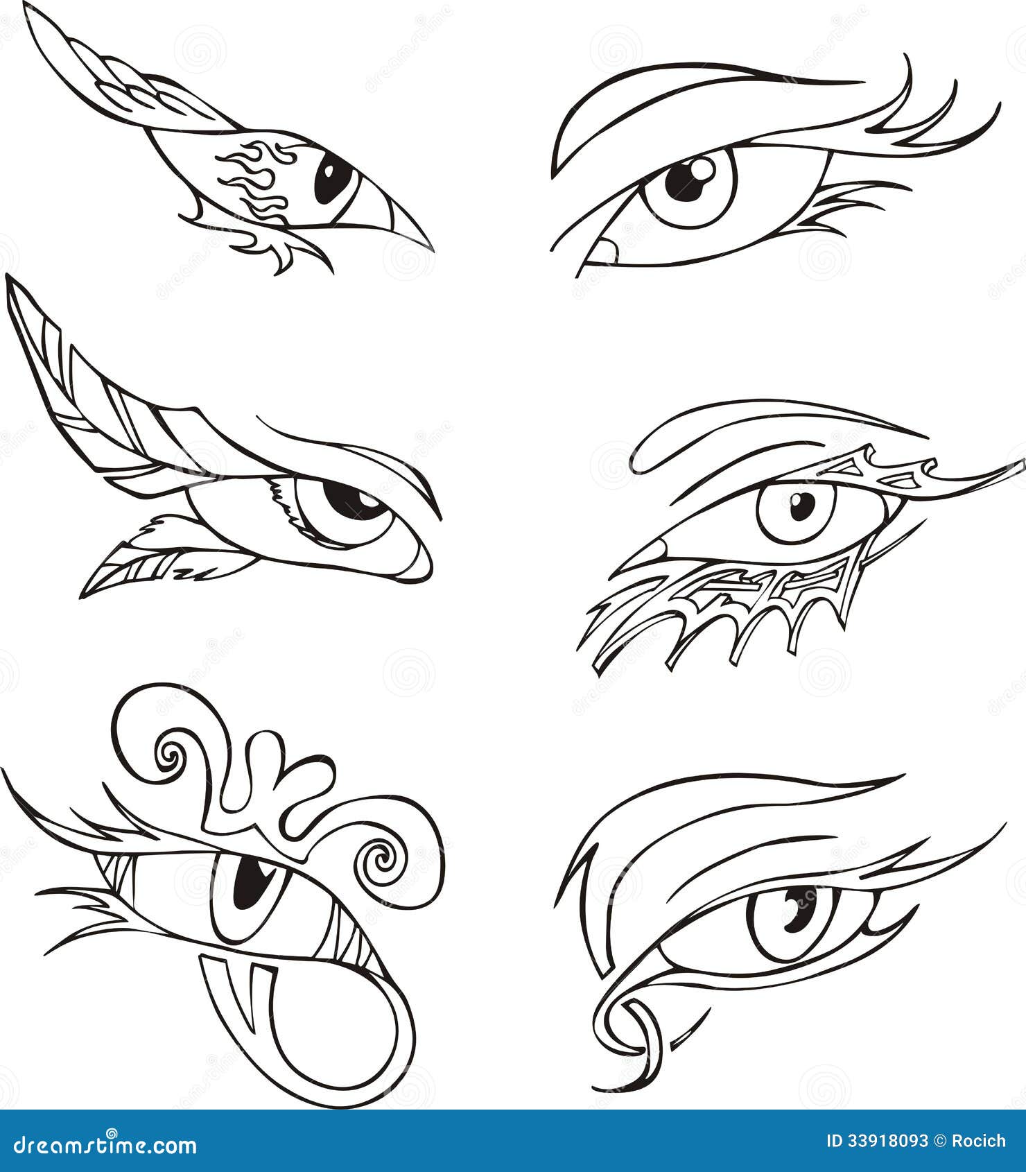 Eye decorations stock vector. Illustration of black, decoration - 33918093