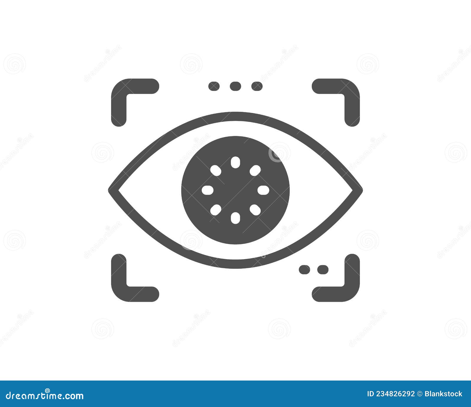 Eye Detect Icon. Retina Scan Sign. Vector Stock Vector - Illustration ...